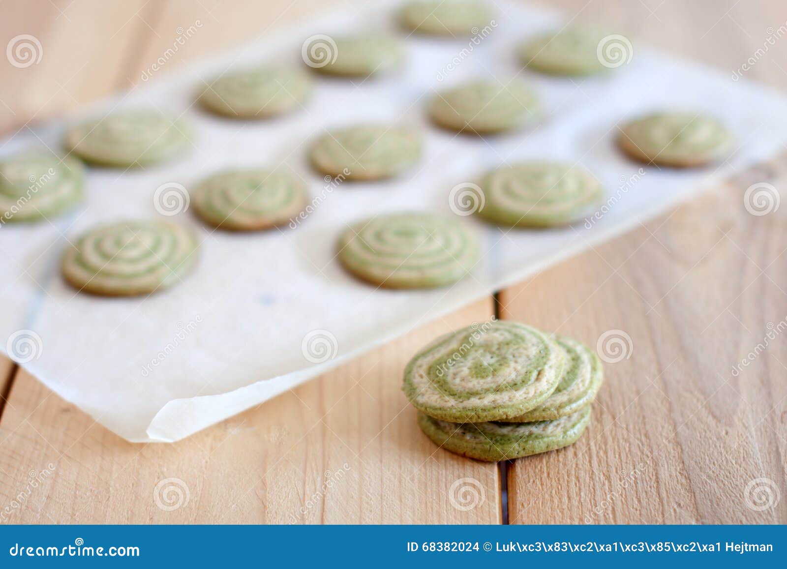 Biscuits de Matcha photo stock. Image du japon, poudre - 68382024