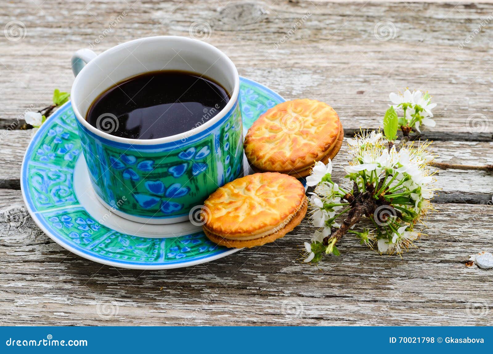 Biscuits et café photo stock. Image du chocolat, délicieux - 70021798