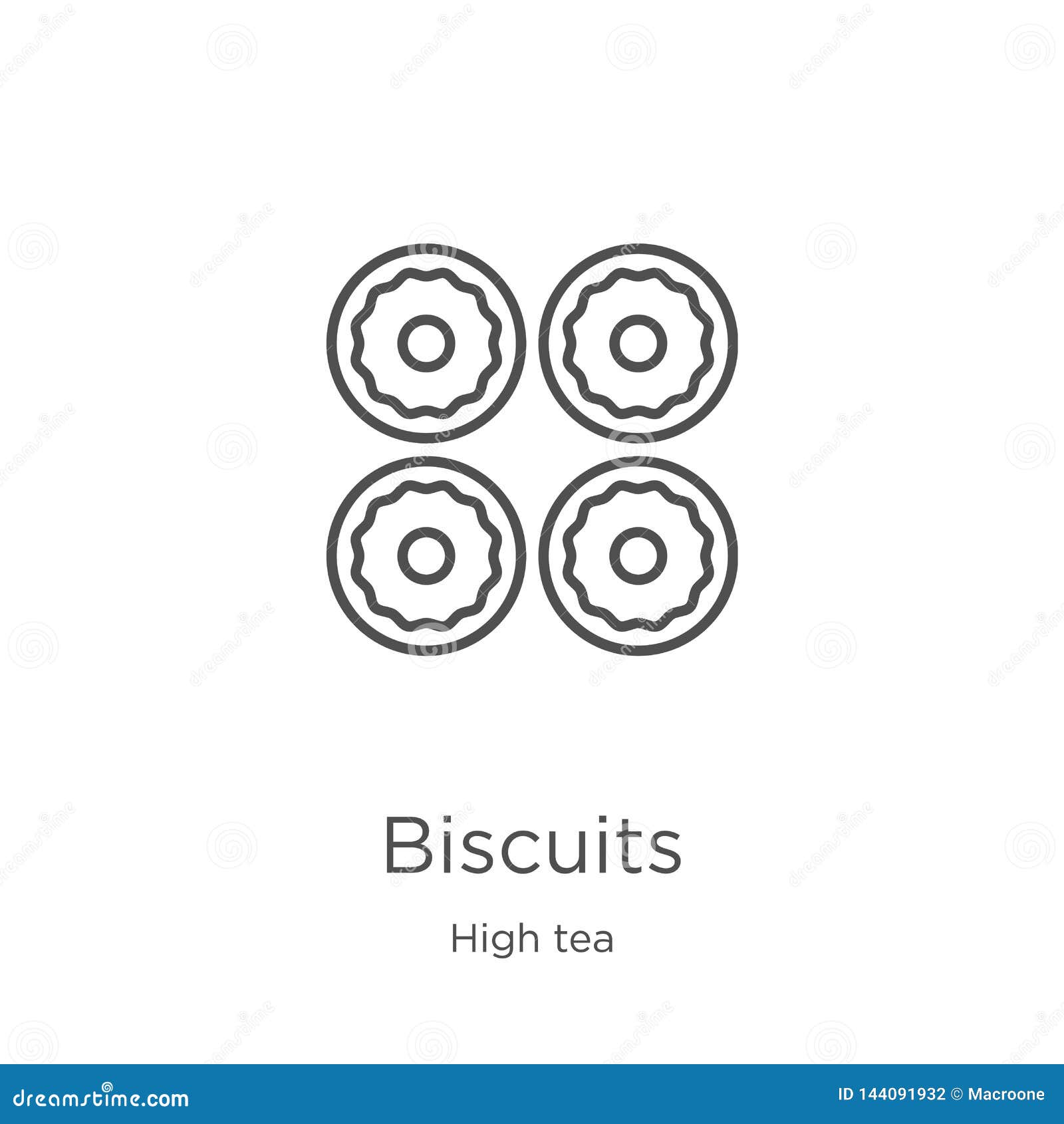 Biscuits Icon Vector From High Tea Collection. Thin Line Biscuits ...