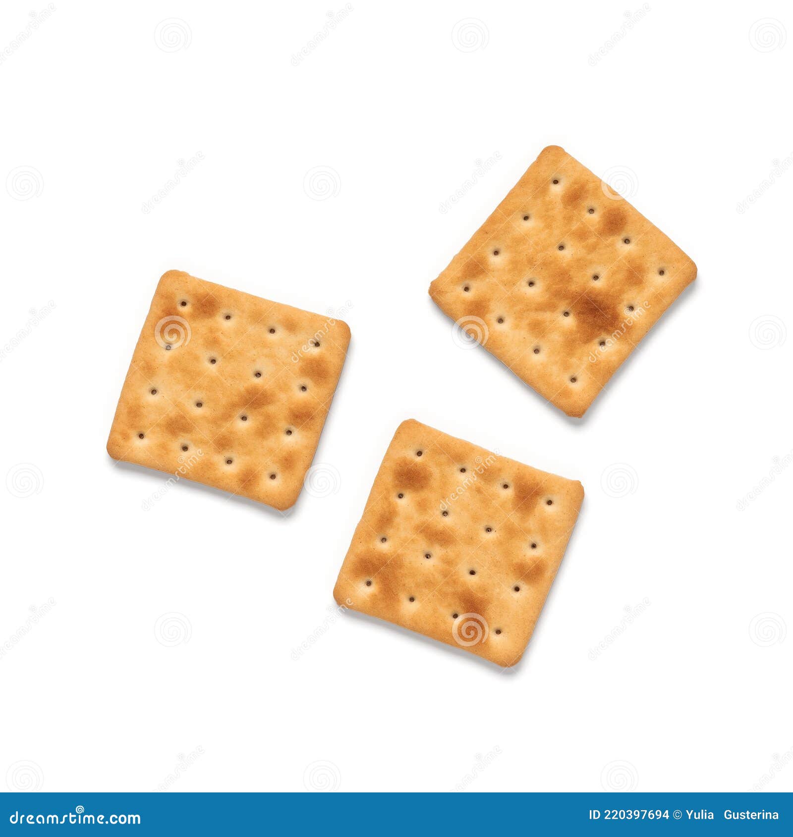 Biscuits Isolated on White Background. Top View, Flat Lay Stock Photo ...