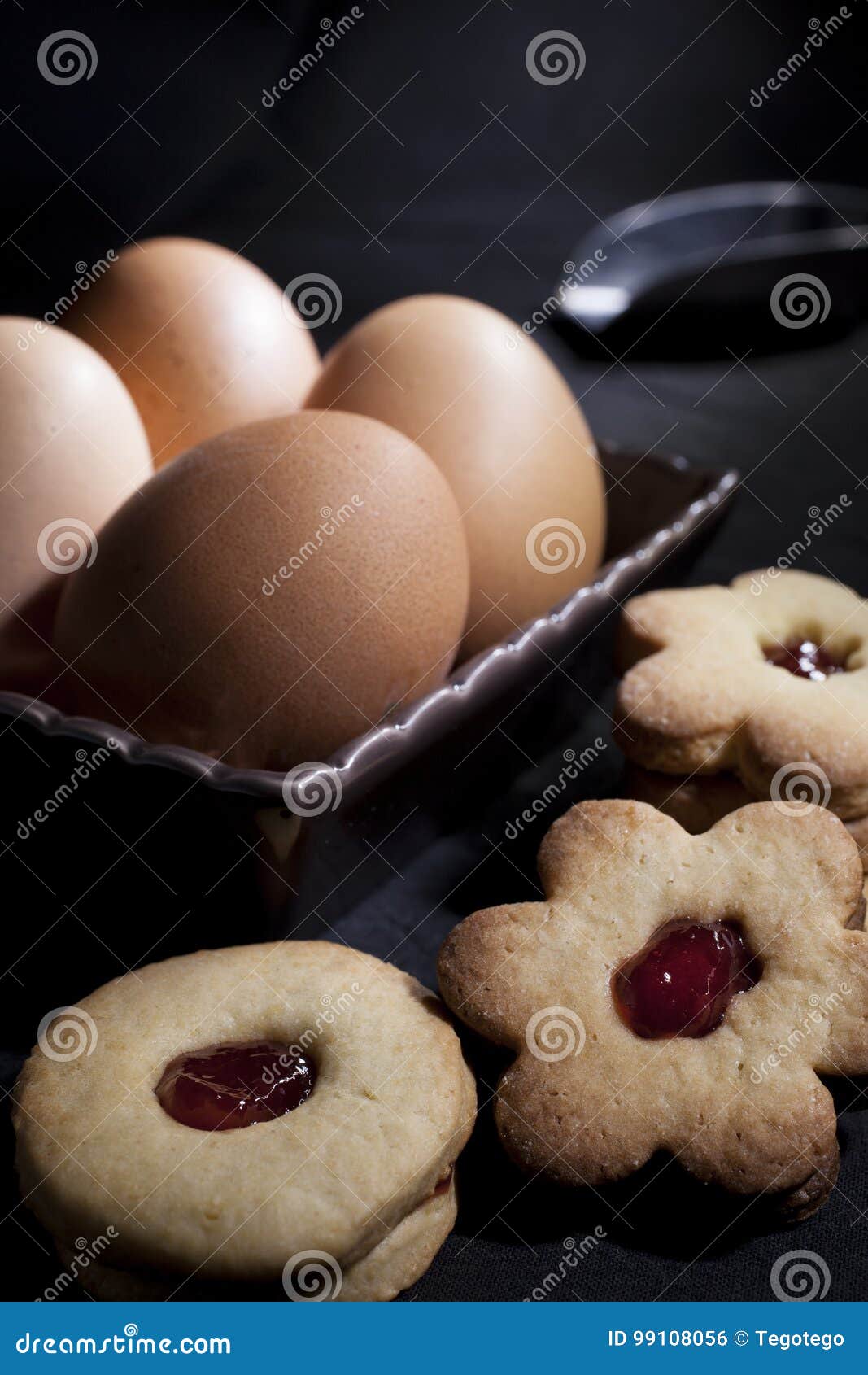 Biscuits with jam homemade stock photo. Image of dessert - 99108056