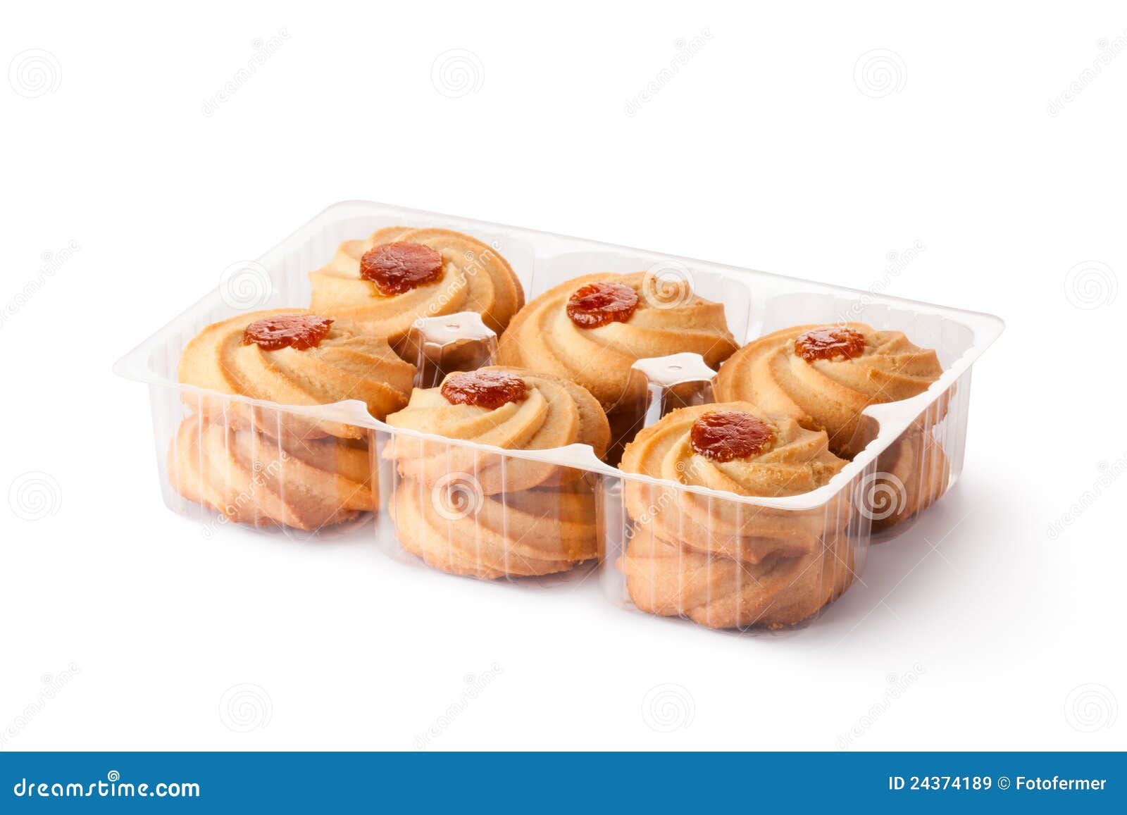 Biscuits with Jam Toppings in Retail Package Stock Image - Image of ...