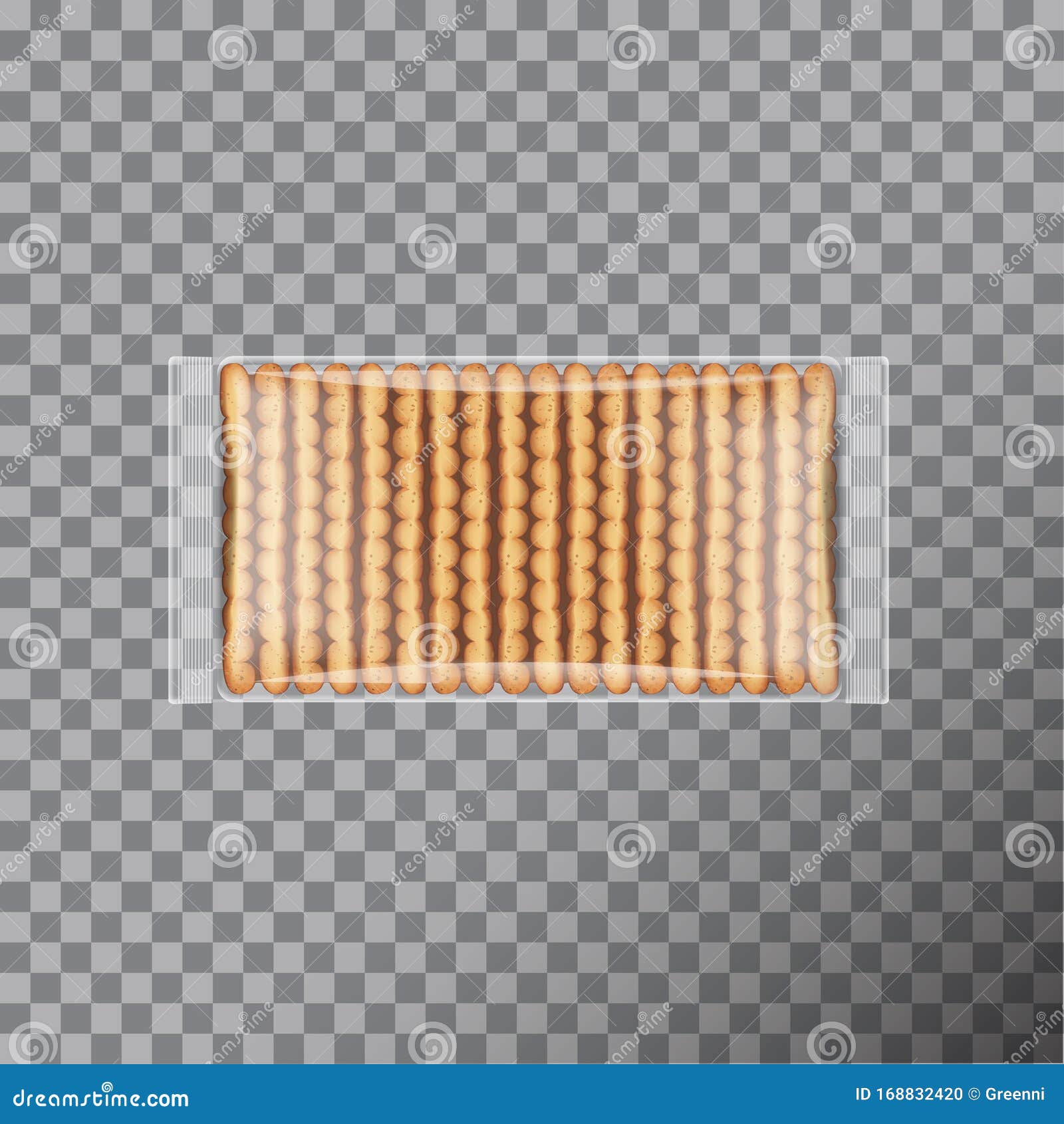 Biscuits Pack, Wrapped in Transparent Plastic. Packaging for Cookies ...