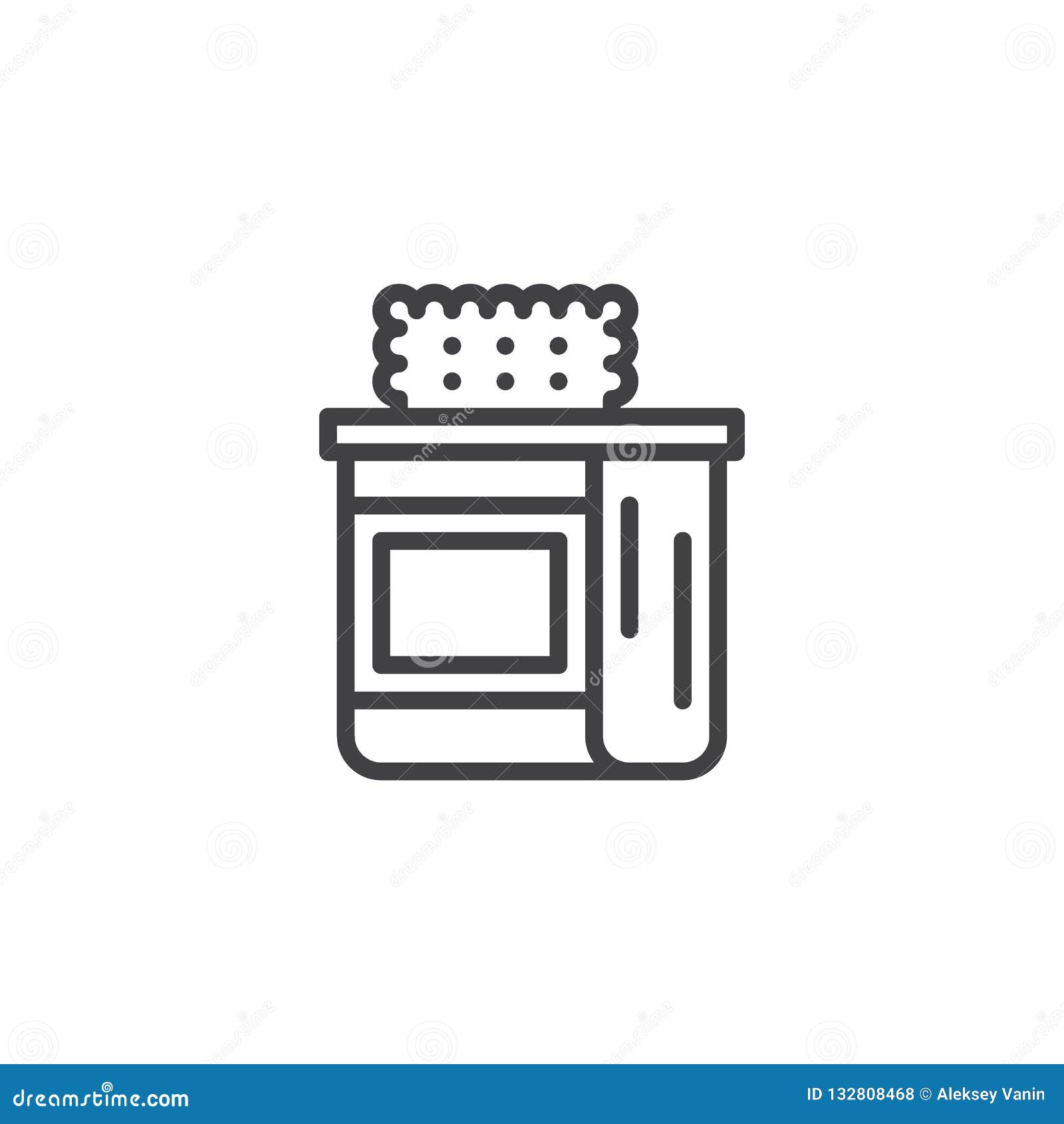 Biscuits Package Outline Icon Stock Vector - Illustration of store ...