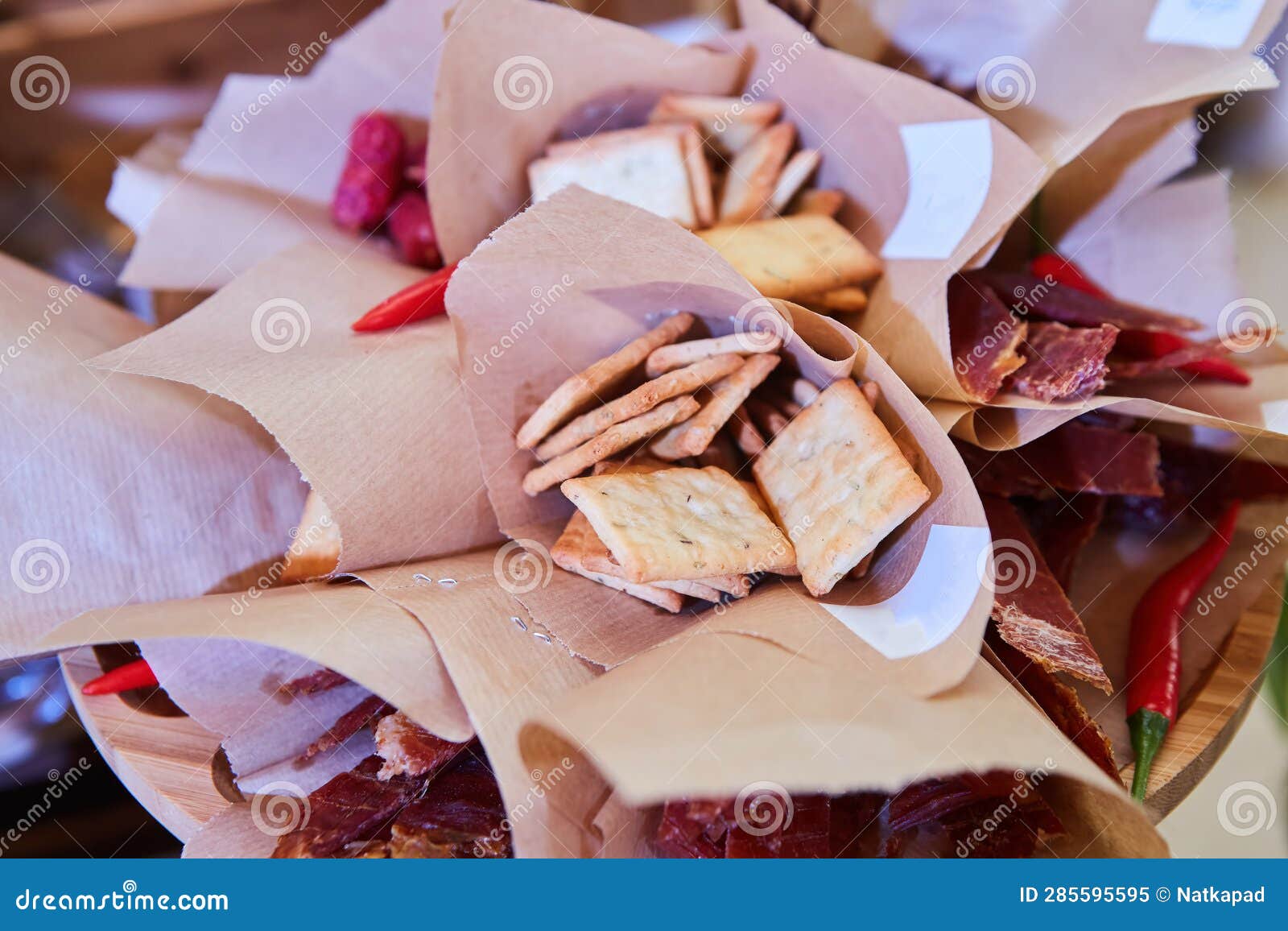 Biscuits in a paper bag stock image. Image of cinnamon - 285595595