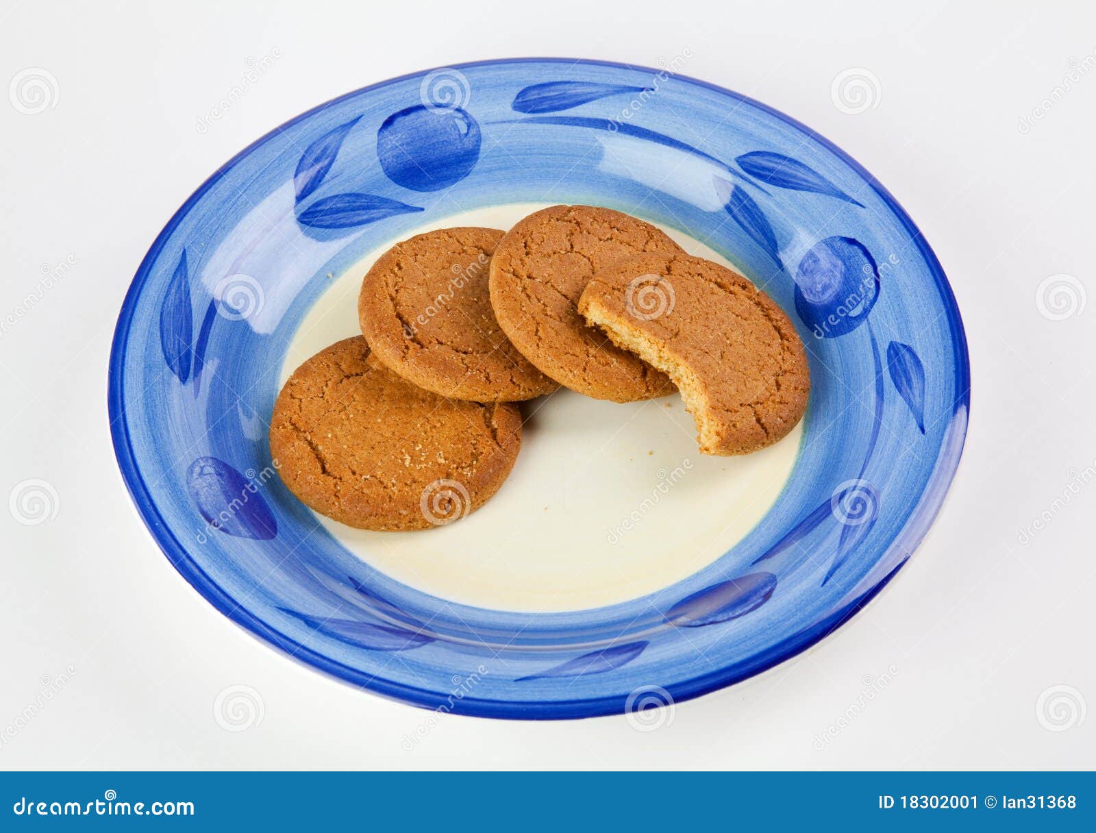 Biscuits on plate stock image. Image of four, crumbs - 18302001