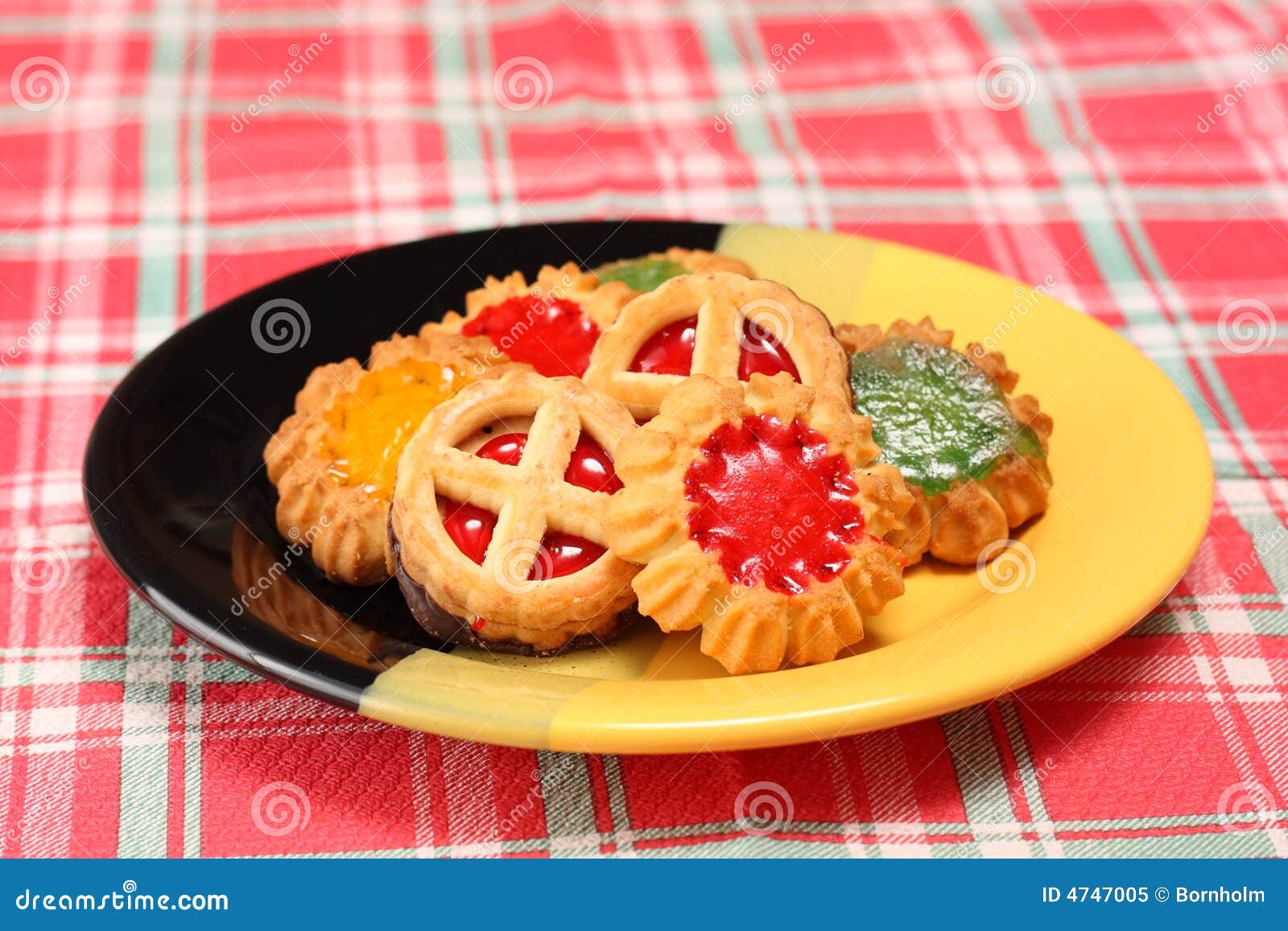 Biscuits on plate stock image. Image of cake, biscuit - 4747005