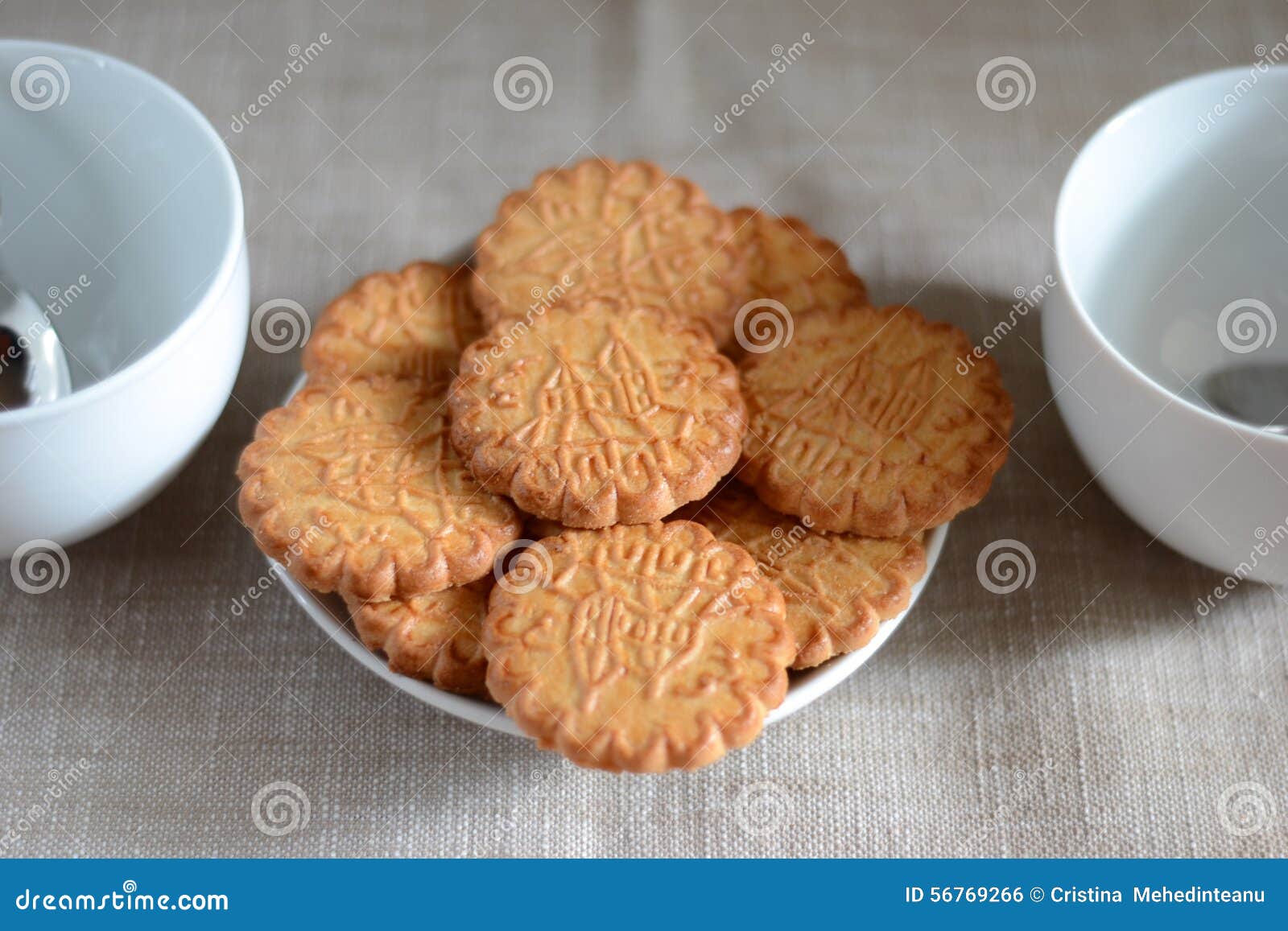 Biscuits on a plate stock photo. Image of plate, sweet - 56769266