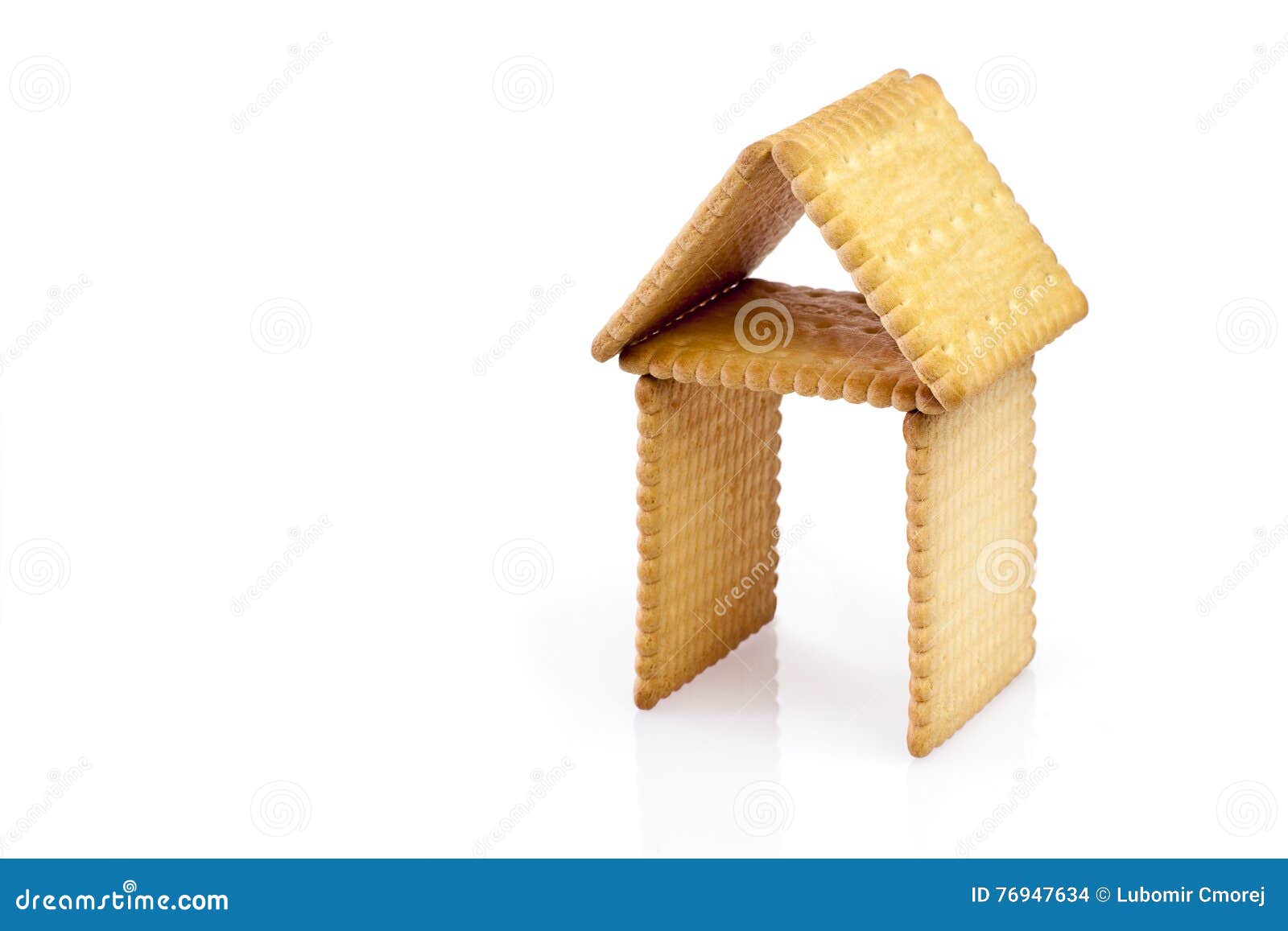 Biscuits in the Shape of a House on White Stock Photo - Image of house ...