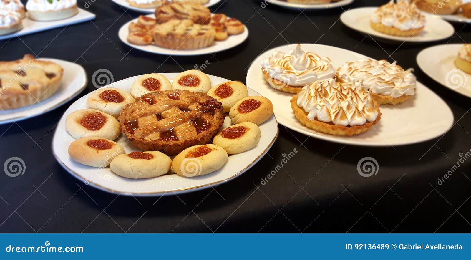 Biscuits and small cakes stock image. Image of served - 92136489