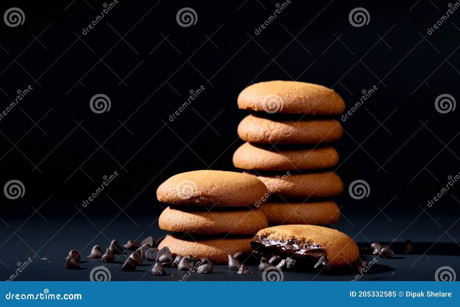 BISCUITS - Stack of Delicious Cream Biscuits Filled with Chocolate ...