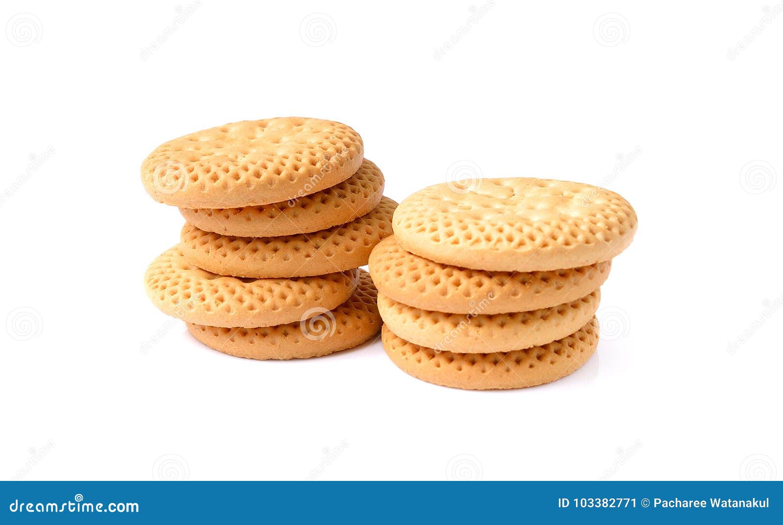 Biscuits, a Stack of Delicious Wheat Round Biscuits with a Few C Stock ...