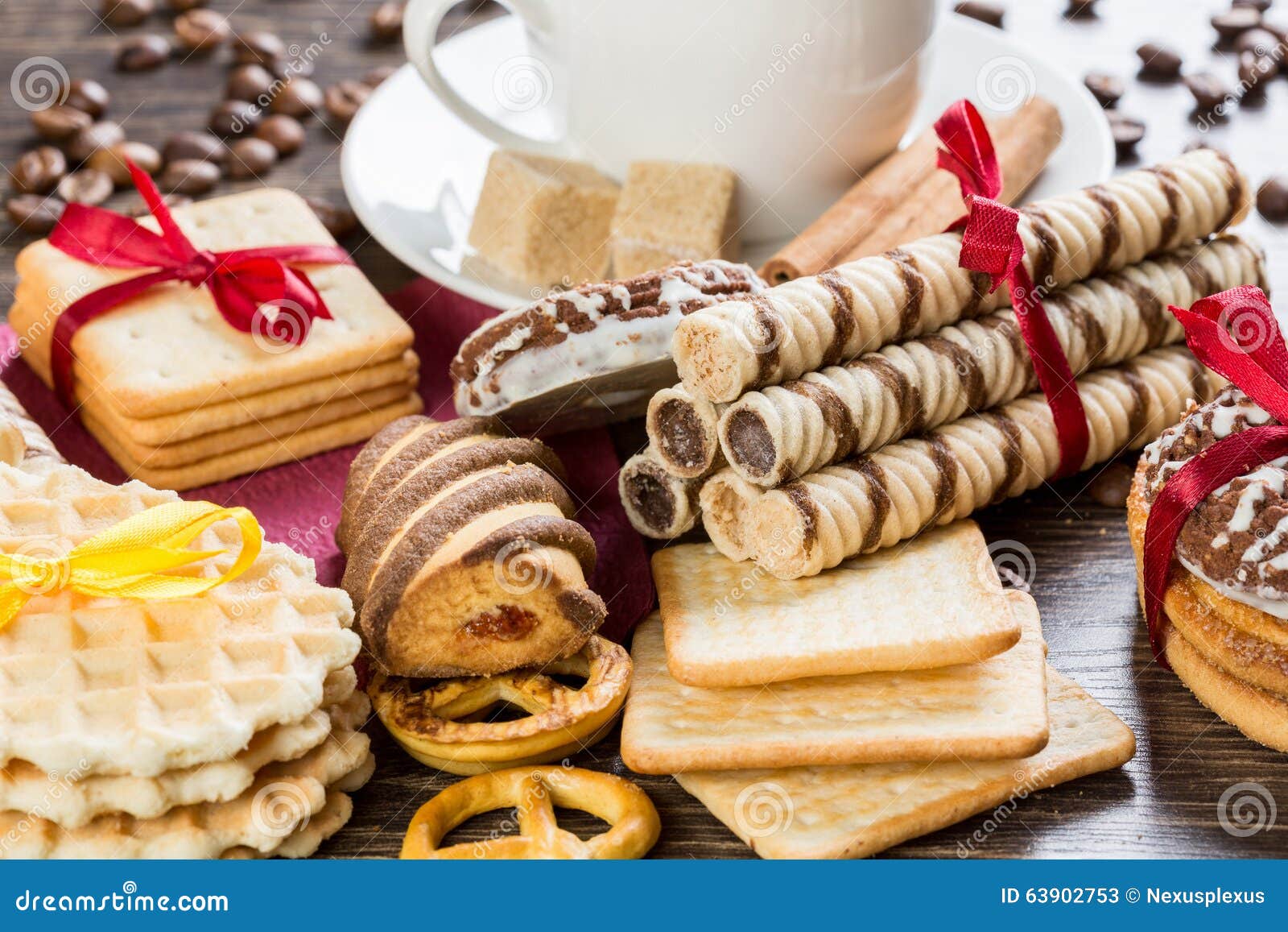 Biscuits on table stock image. Image of heap, flavor - 63902753