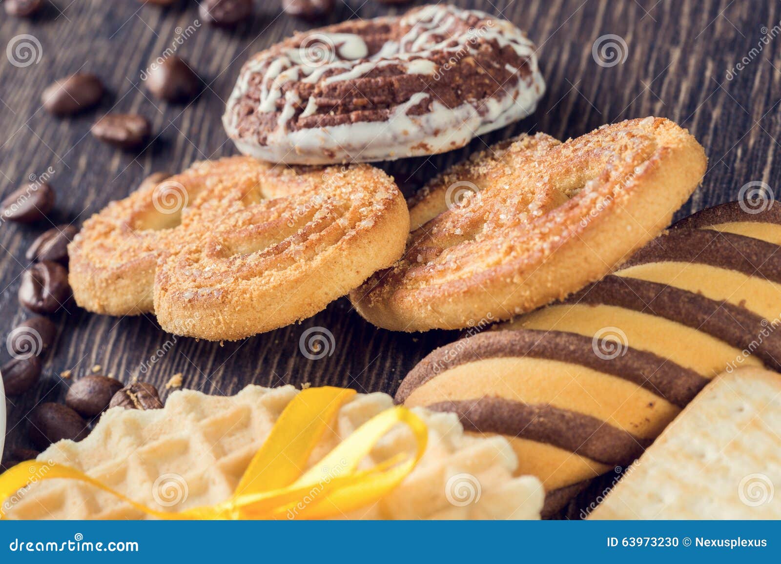 Biscuits on table stock photo. Image of health, ingredient - 63973230