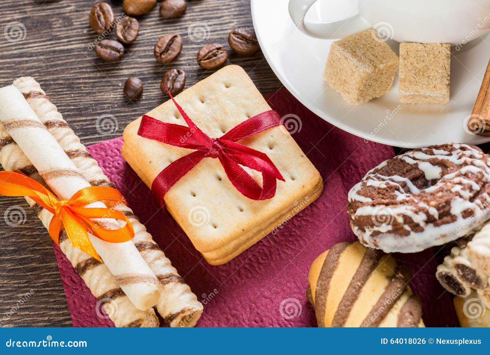 Biscuits on table stock photo. Image of ingredientstick - 64018026