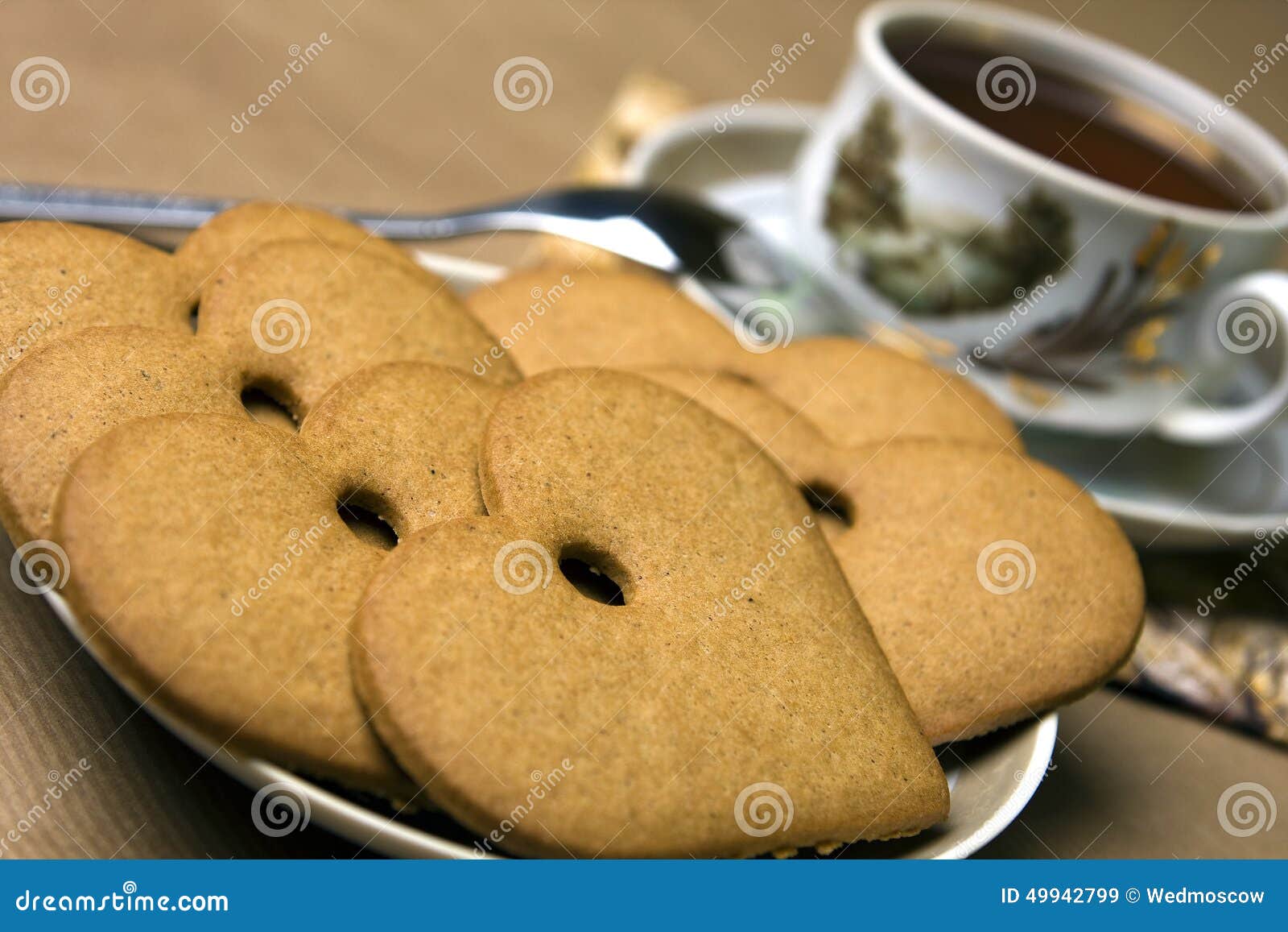 Biscuits with tea stock image. Image of products, tasty - 49942799