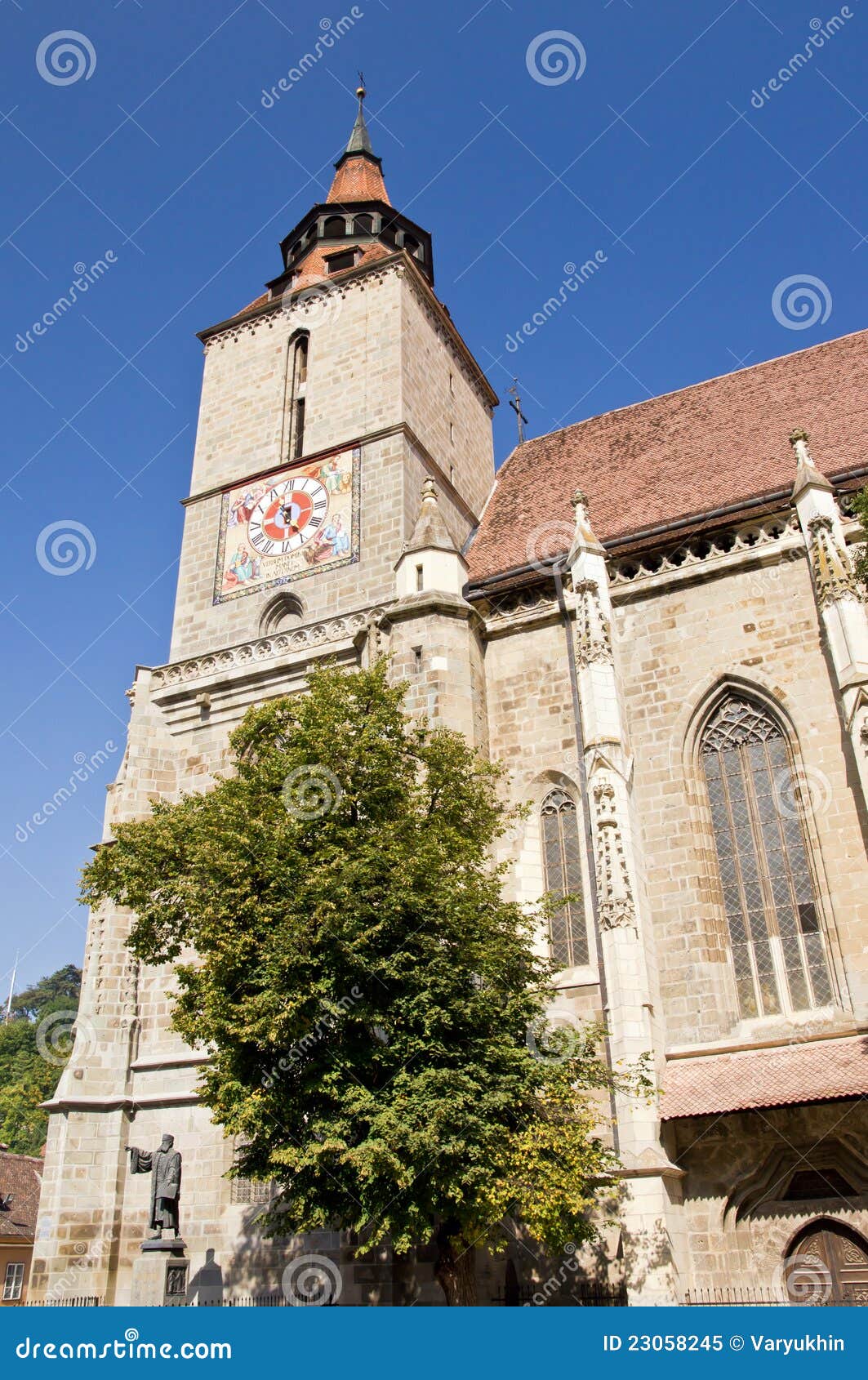 Biserica Neagra or Black Church Stock Image - Image of church, honter ...