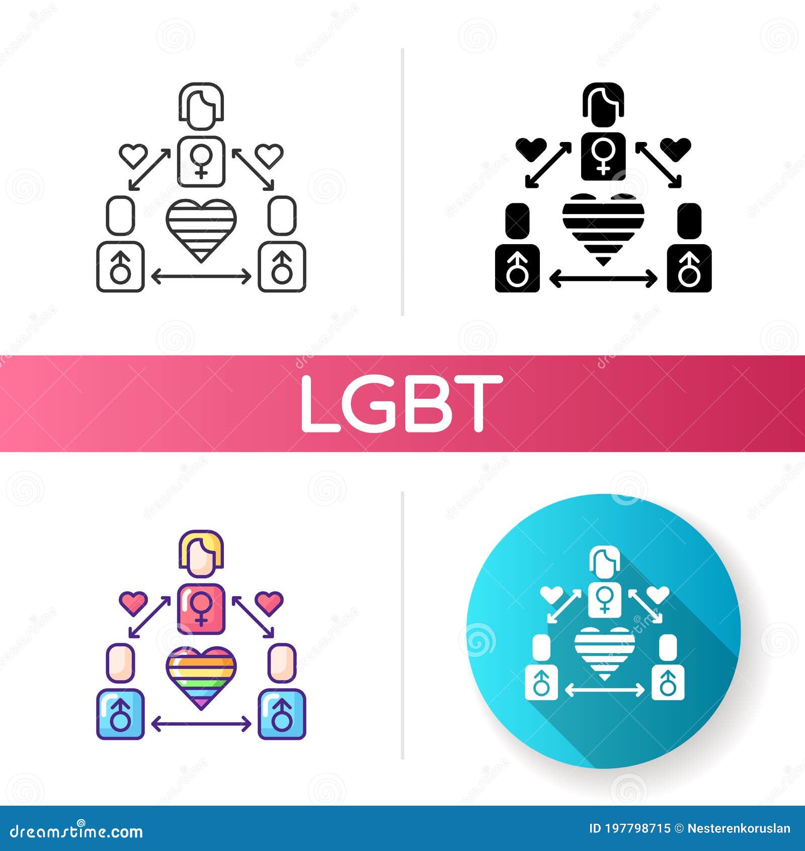 Symbol Of Polyamorous And Polygamous Relationships Male Sex Symbol And