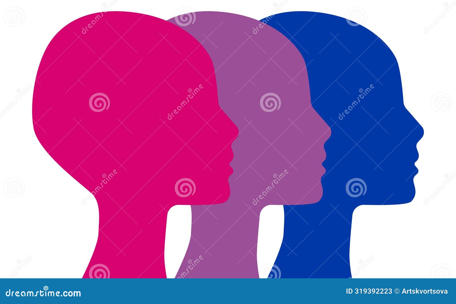 Bisexual People. Bisexual Pride Flag Colors. Bisexuality Icon Vector ...