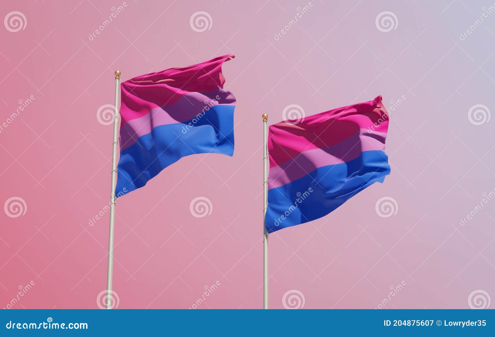 Bisexual Pride Flags stock illustration. Illustration of lesbian ...