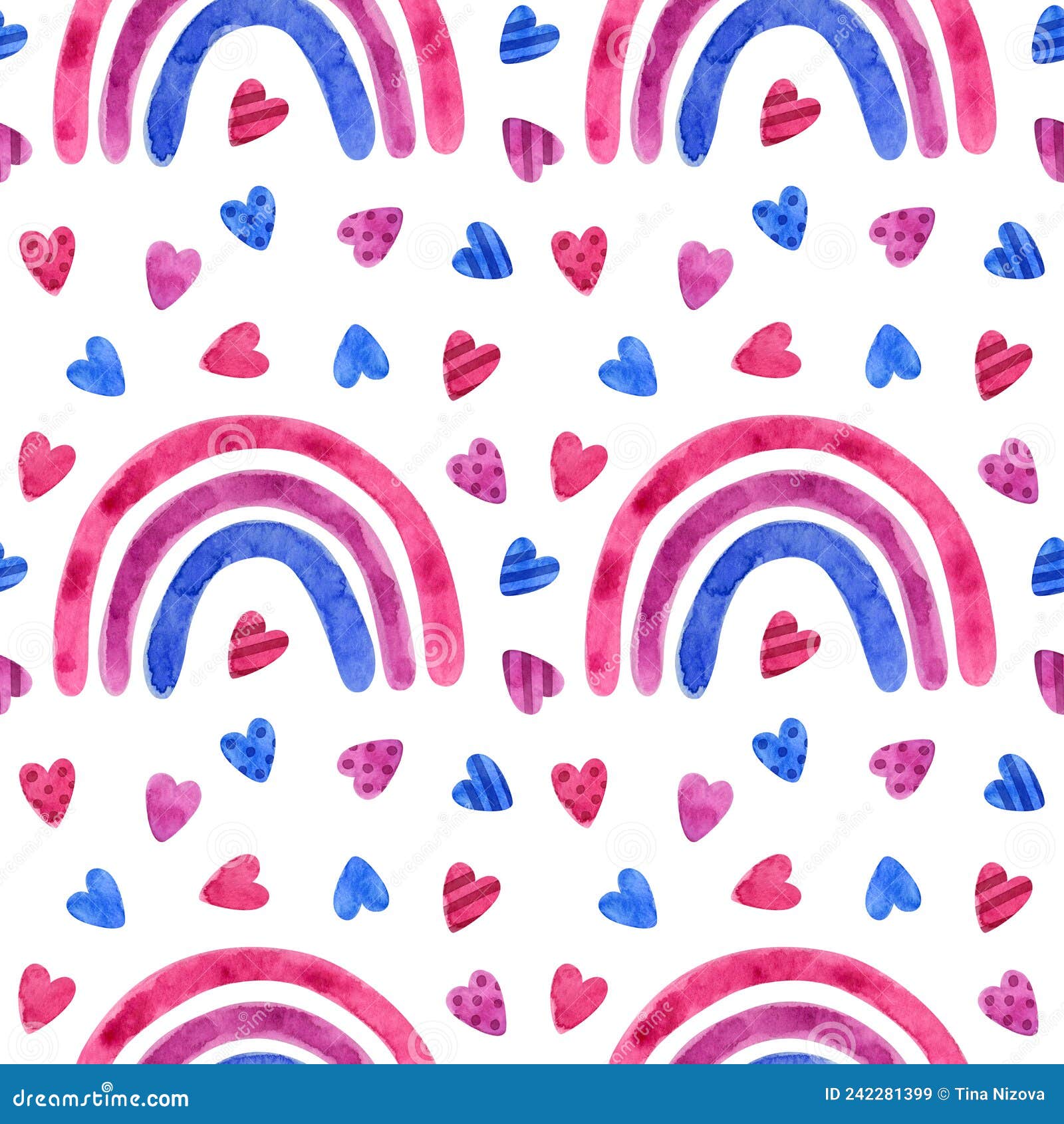Bisexual Pride Seamless Pattern Lgbt Art Rainbow Clipart For Bisex