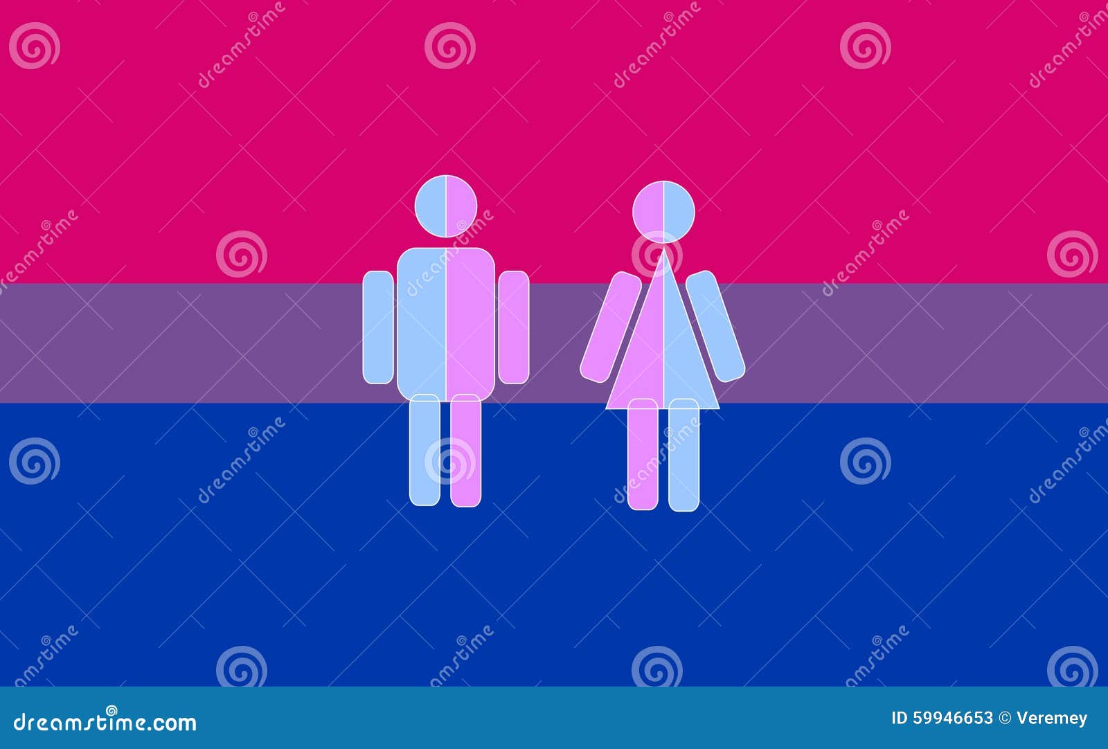 Bisexual Pride Vector Flag with People Icons Stock Vector ...
