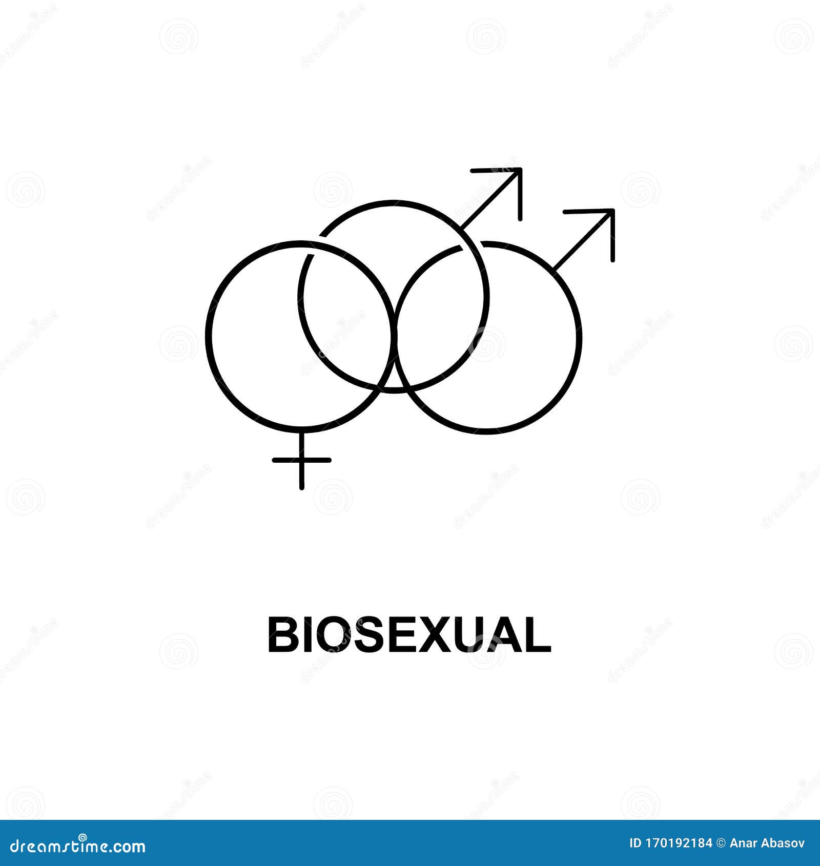 Bisexual Sign Icon. Element of Simple Web Icon with Name for Mobile ...