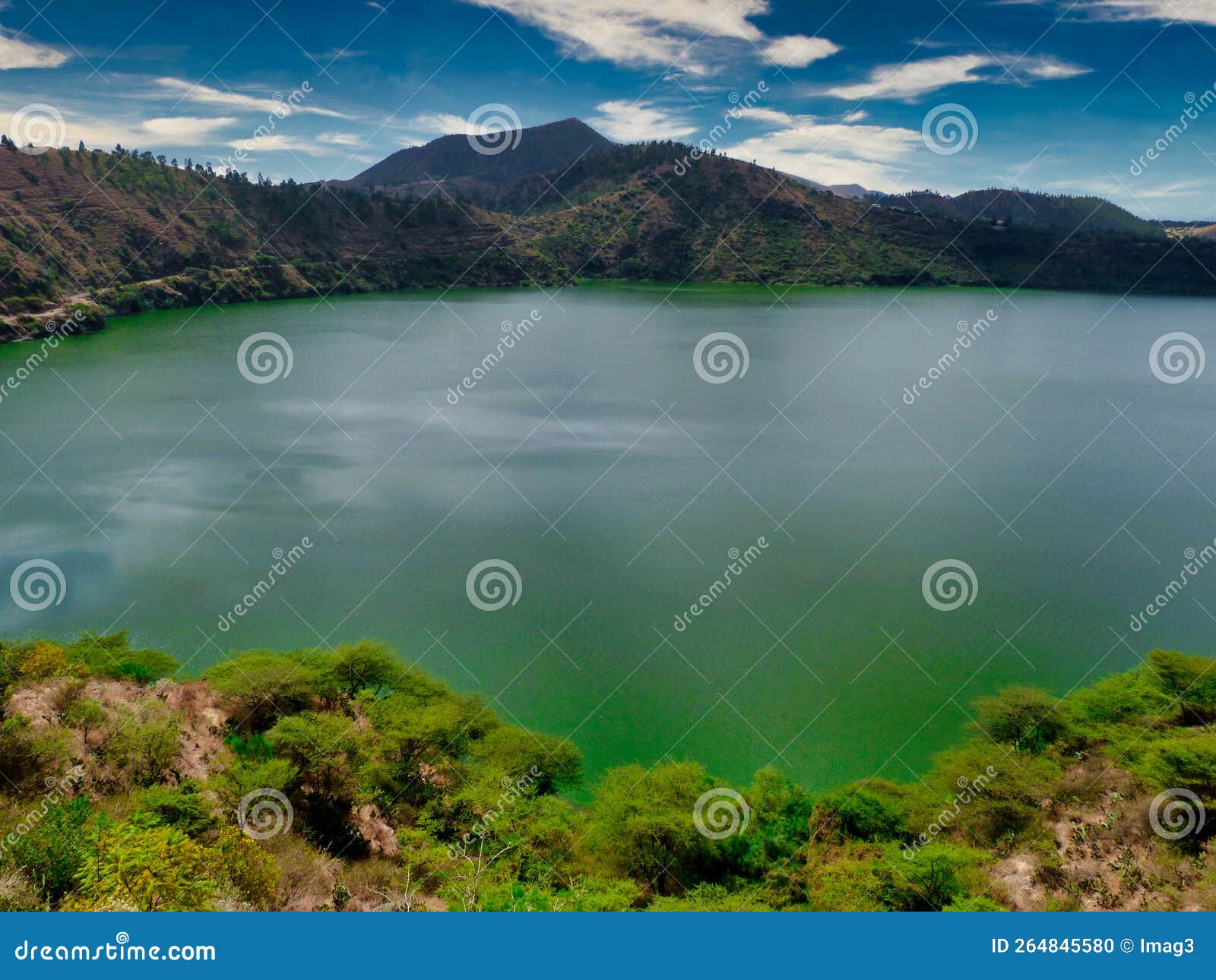 Bishoftu Lake, Debre Zeyit, Ethiopia Stock Photo - Image of babogaya ...