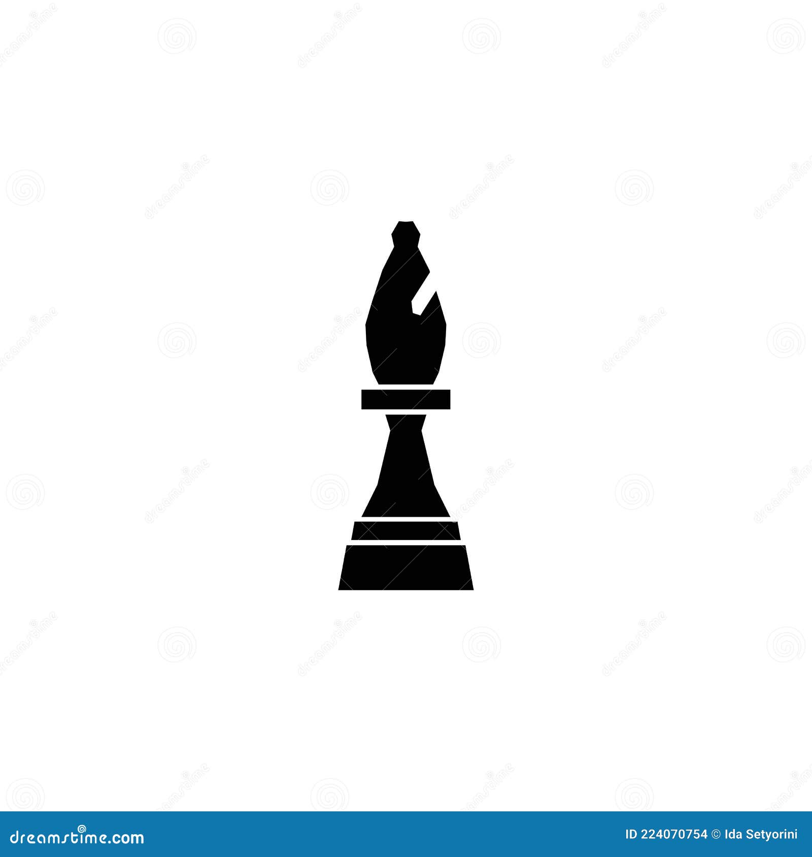 Bishop chess icon stock vector. Illustration of isolated - 224070754