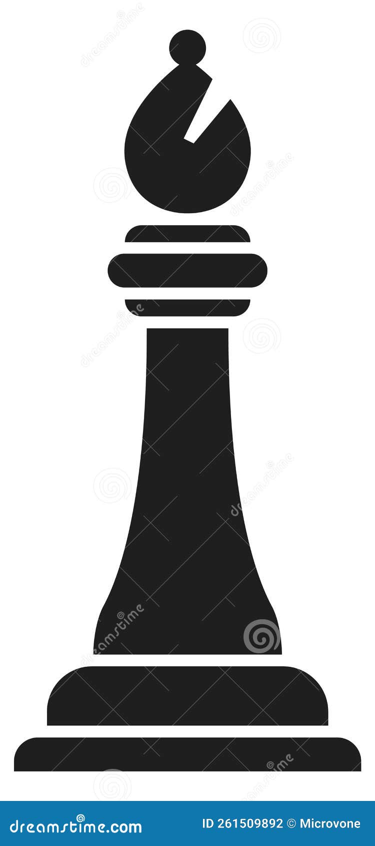 Bishop Figure Black Icon. Chess Piece Symbol Vector Illustration ...