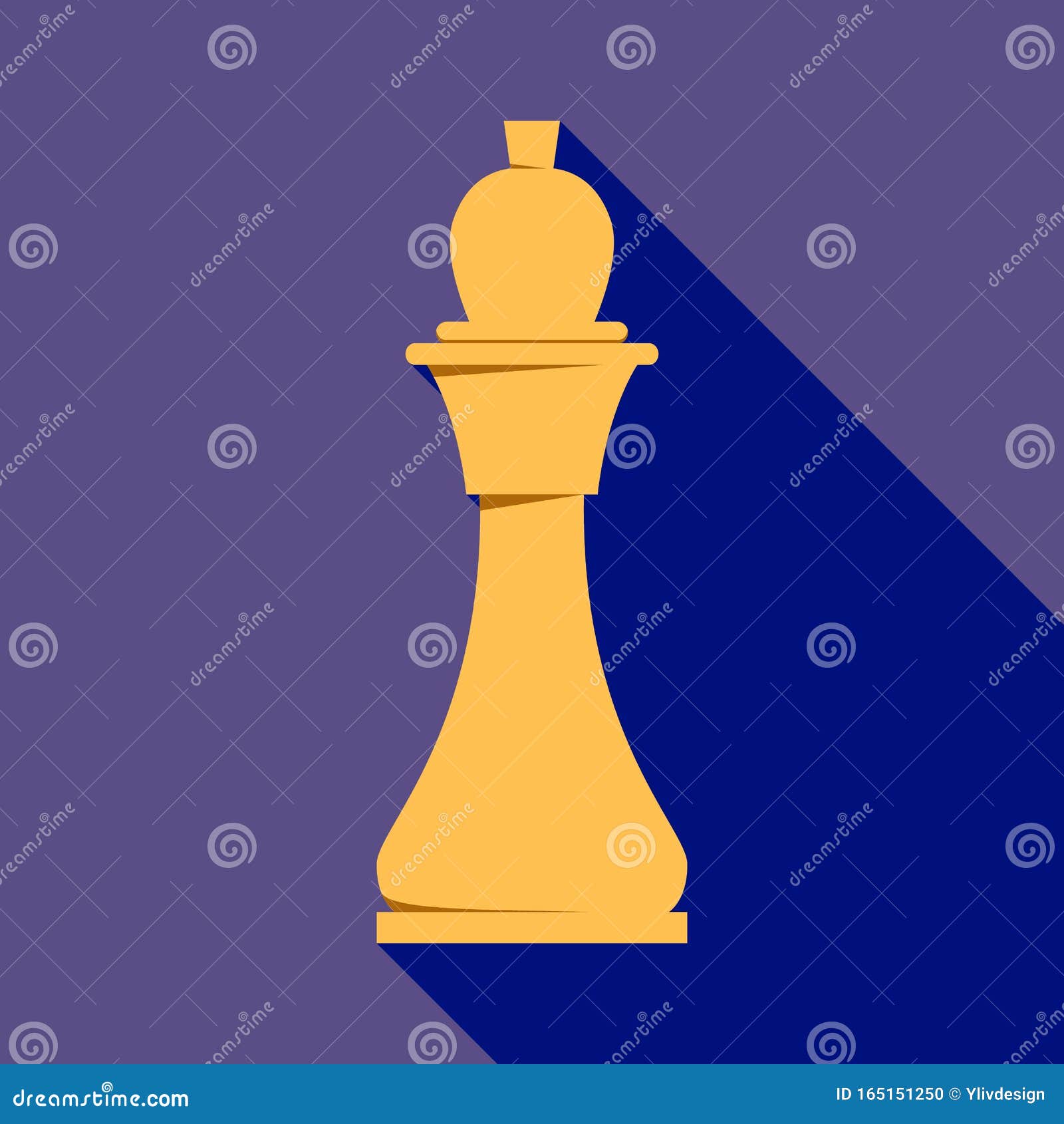 Bishop icon, flat style stock vector. Illustration of play - 165151250