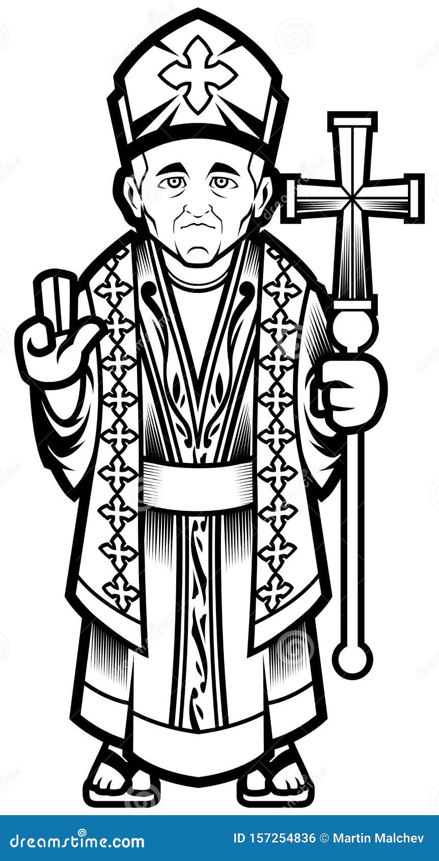 Catholic Cardinal Clipart Outline