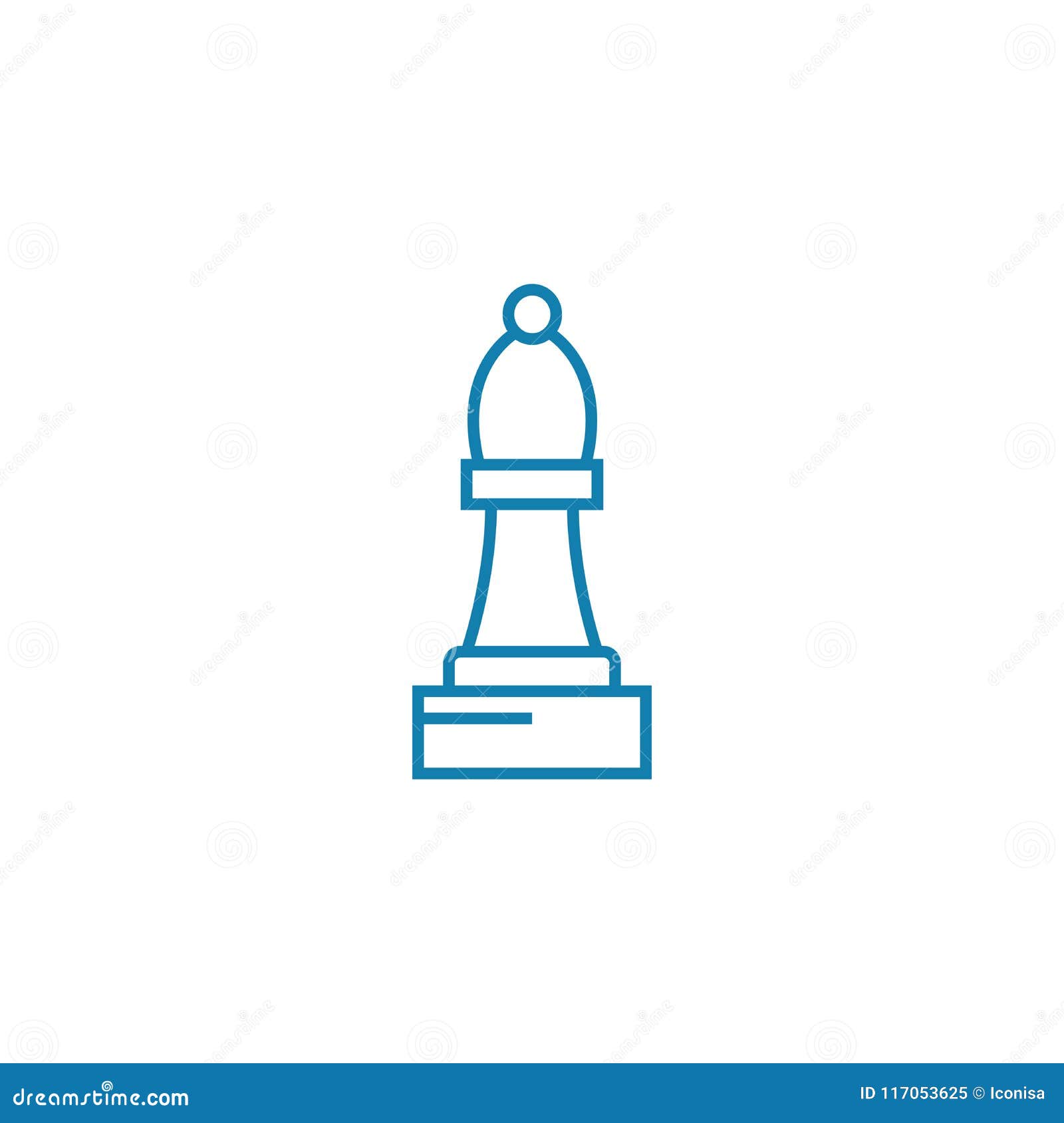 Bishop Linear Icon Concept. Bishop Line Vector Sign, Symbol ...