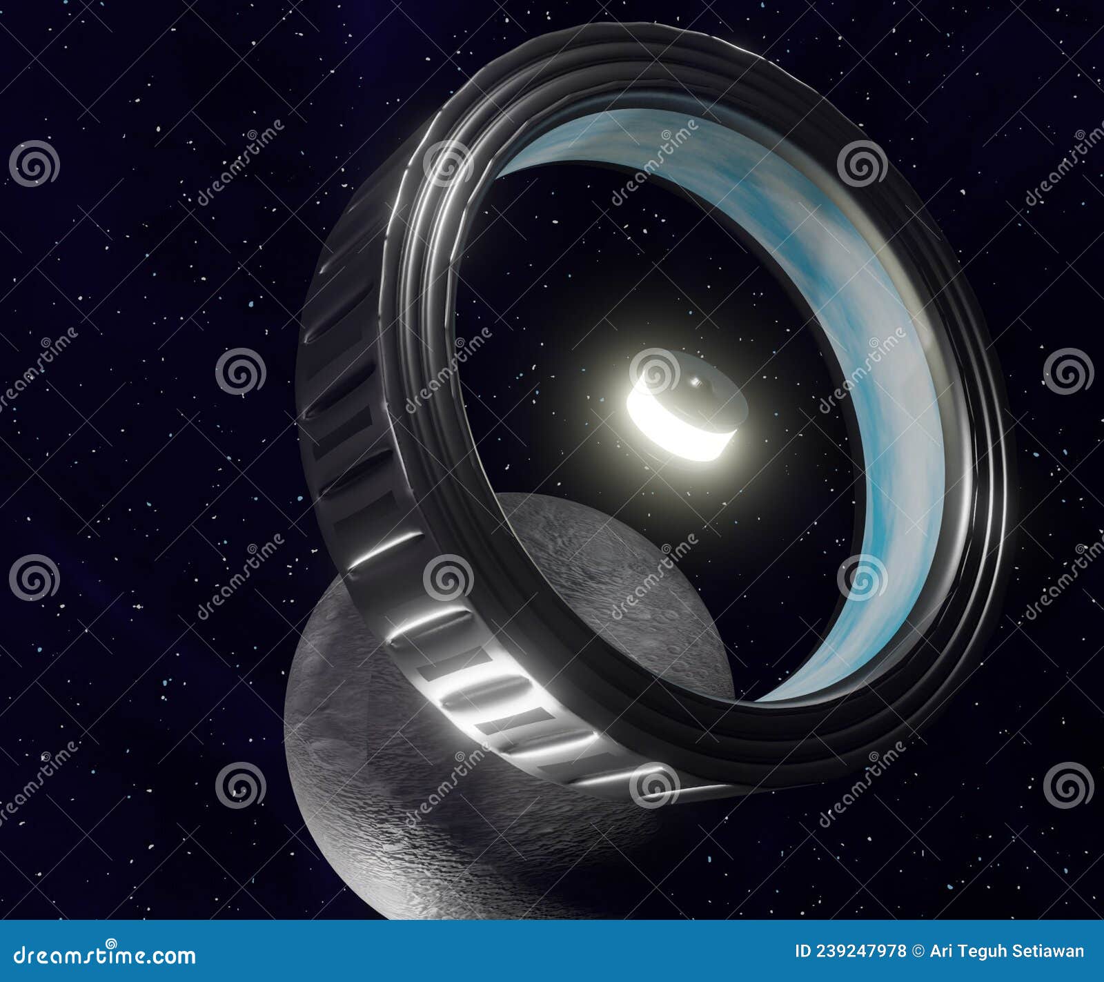 A Bishop Ring is a Type of Hypothetical Rotating Space Habitat Stock ...