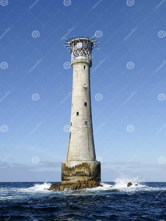 Bishop Rock Lighthouse stock photo. Image of water, helipad - 21705486