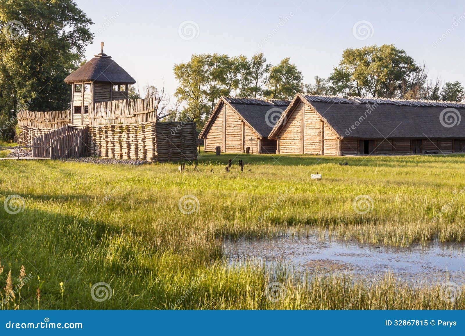 Biskupin Archaeological Museum - Poland. Stock Image - Image of swamp ...