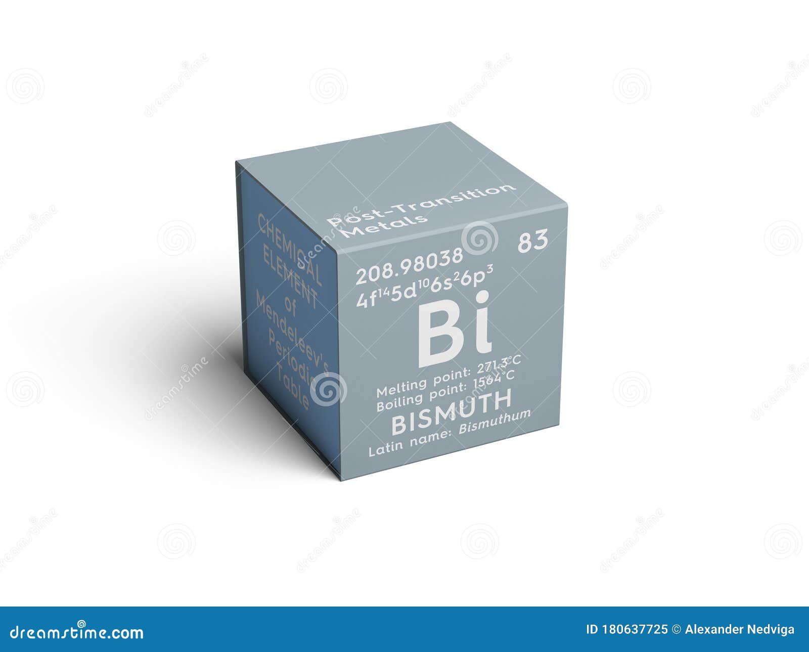 Bismuth. Bishmuthum. Post-transition Metals. Chemical Element of ...