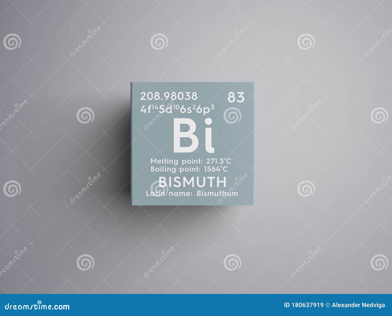 Cube With Bismuth Number 83 Periodic Table Stock Image | CartoonDealer ...