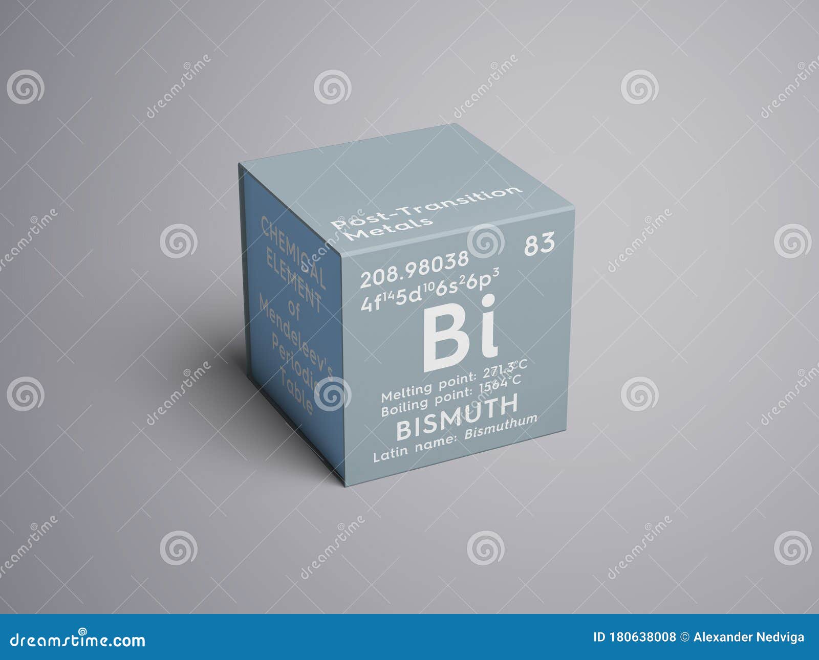 Cube With Bismuth Number 83 Periodic Table Stock Image | CartoonDealer ...