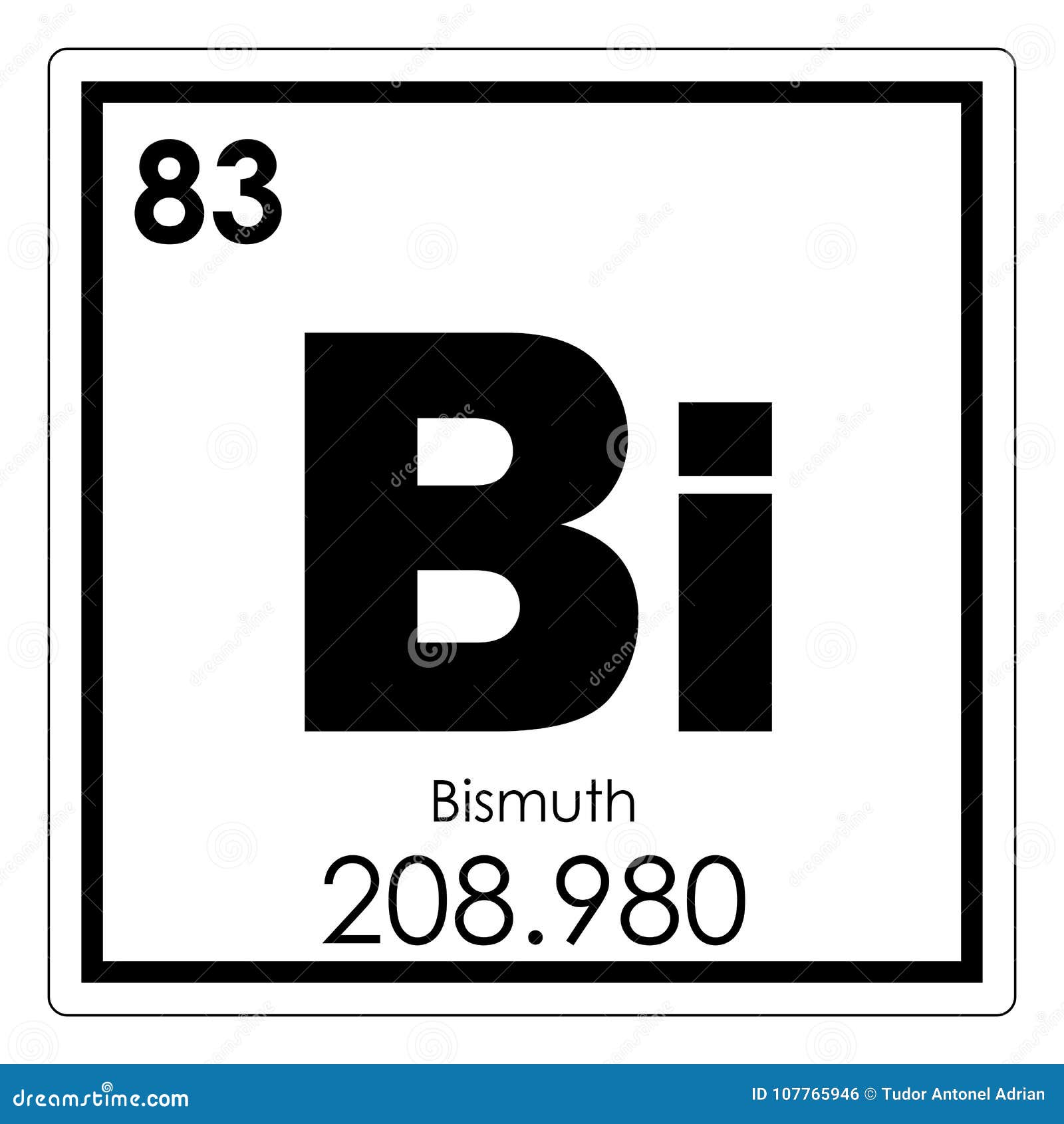 Bismuth chemical element stock illustration. Illustration of formula ...