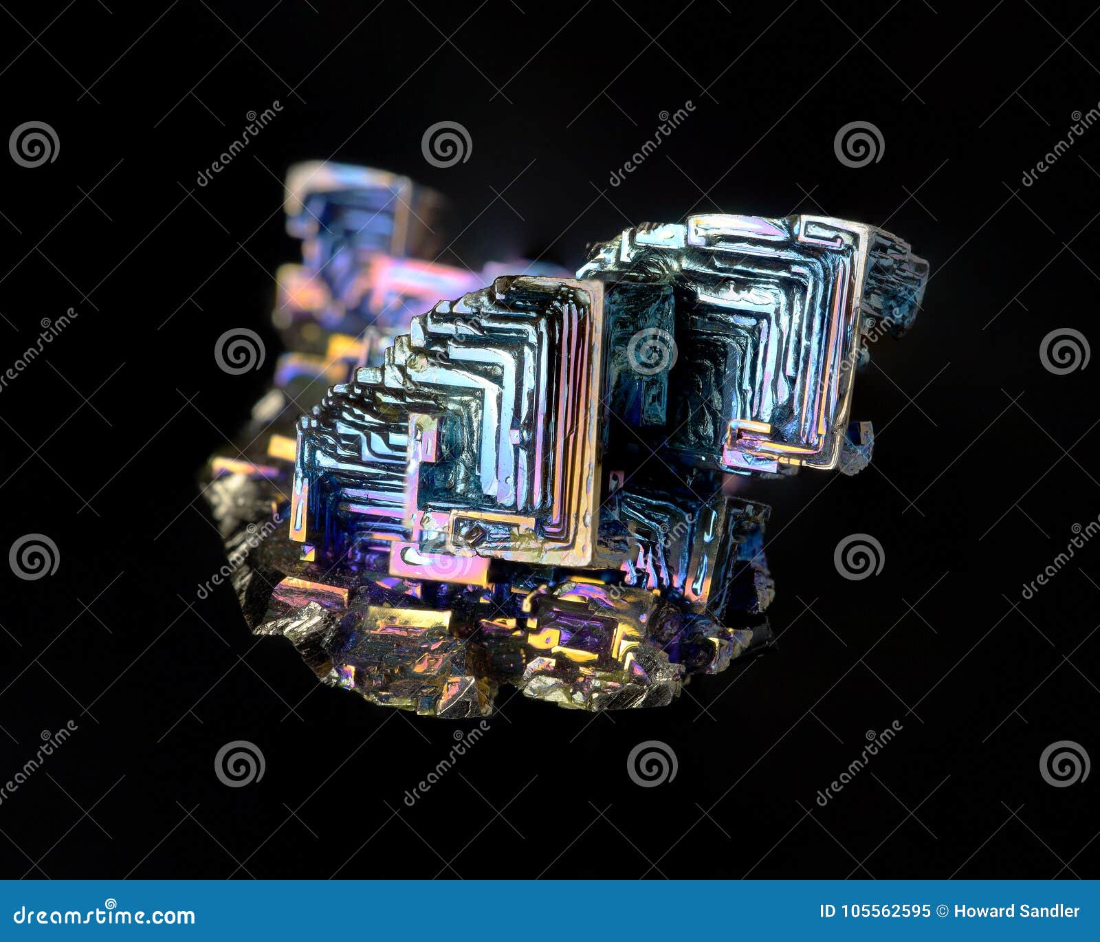 Bismuth Crystal stock image. Image of color, structure - 105562595
