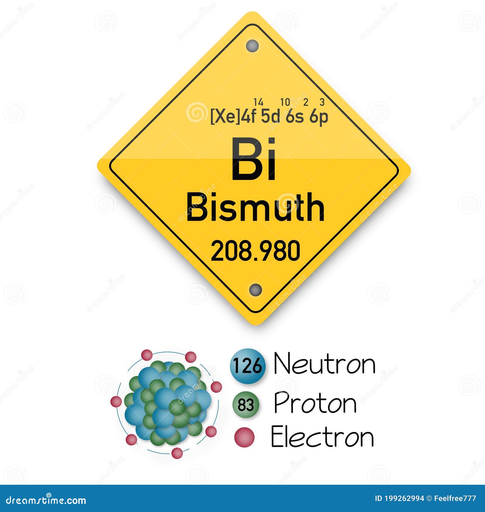 Bismuth Periodic Elements. Business Artwork Vector Graphics Stock ...