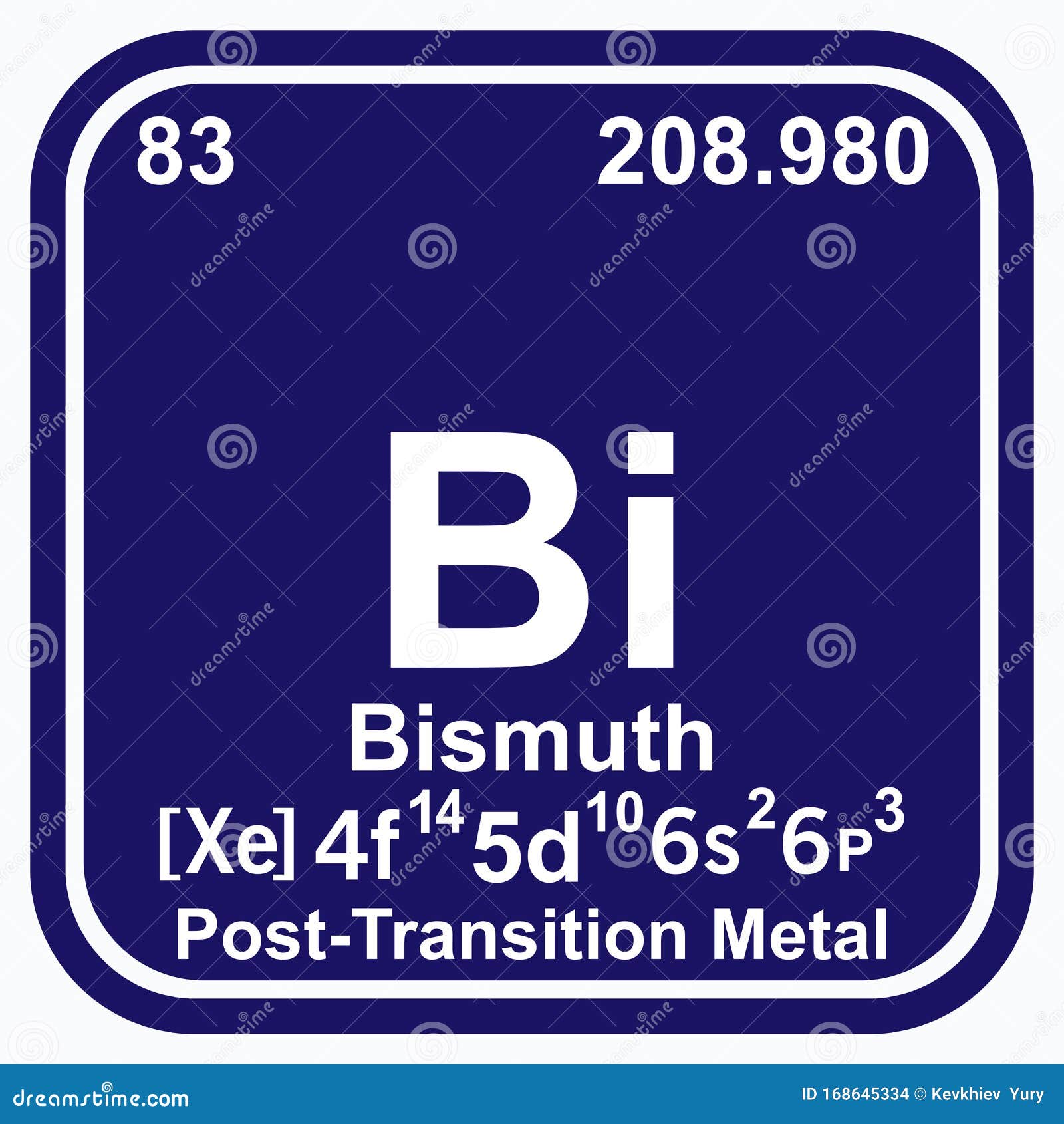 Bismuth Periodic Table Of The Elements Vector Illustration Eps 10 ...