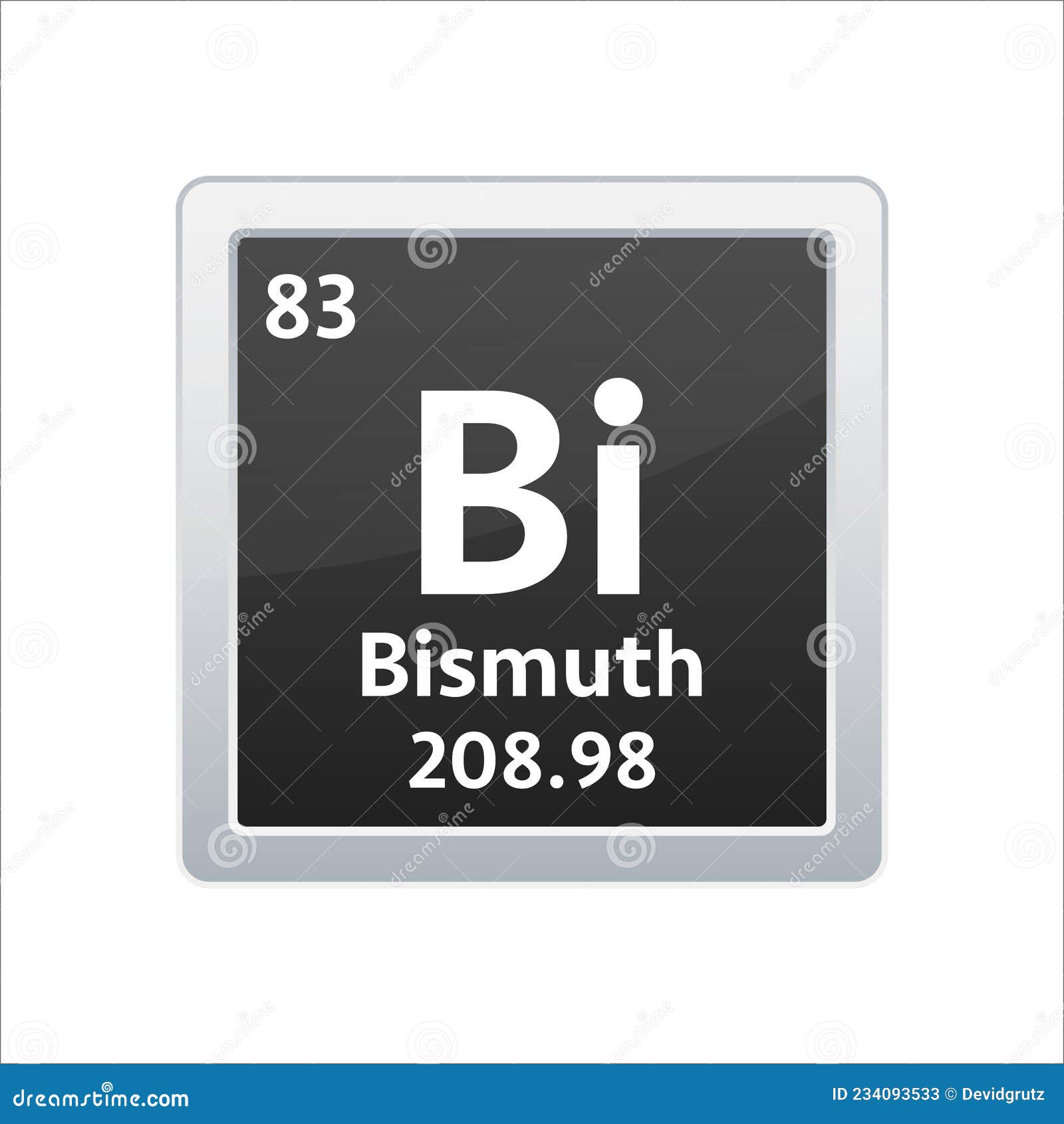Bismuth Symbol. Chemical Element of the Periodic Table Stock Vector ...