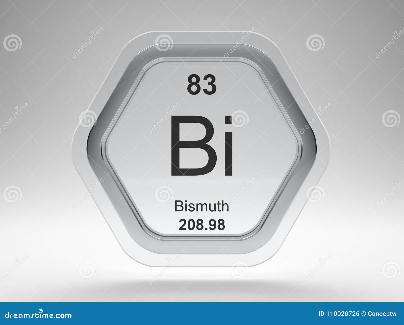 Bismuth Symbol Hexagon Frame Stock Illustration - Illustration of ...