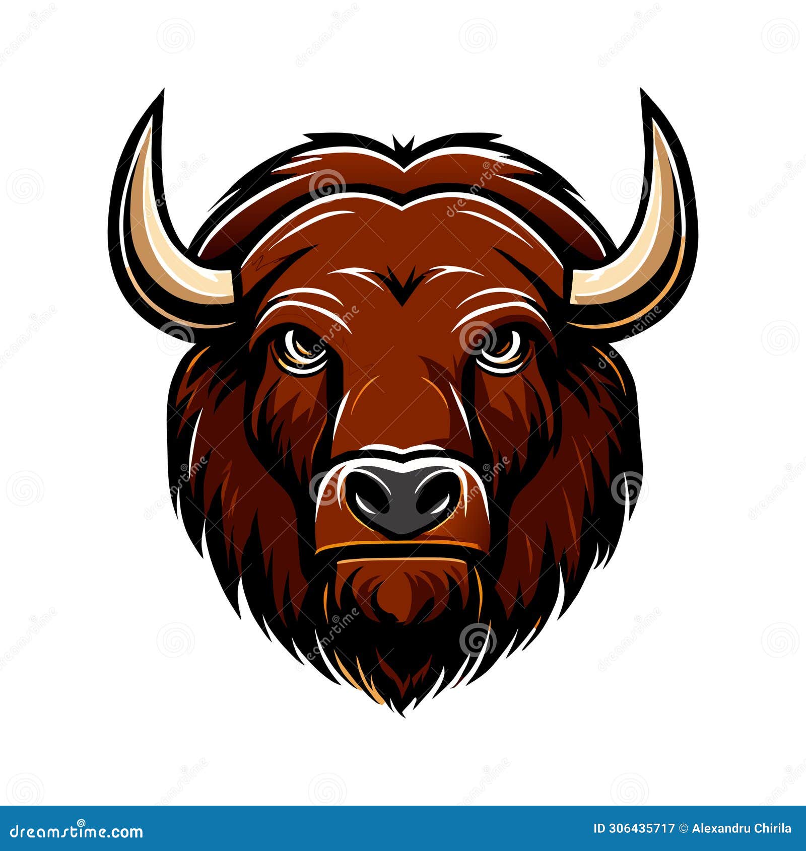 Bison graphic vector EPS stock illustration. Illustration of home ...