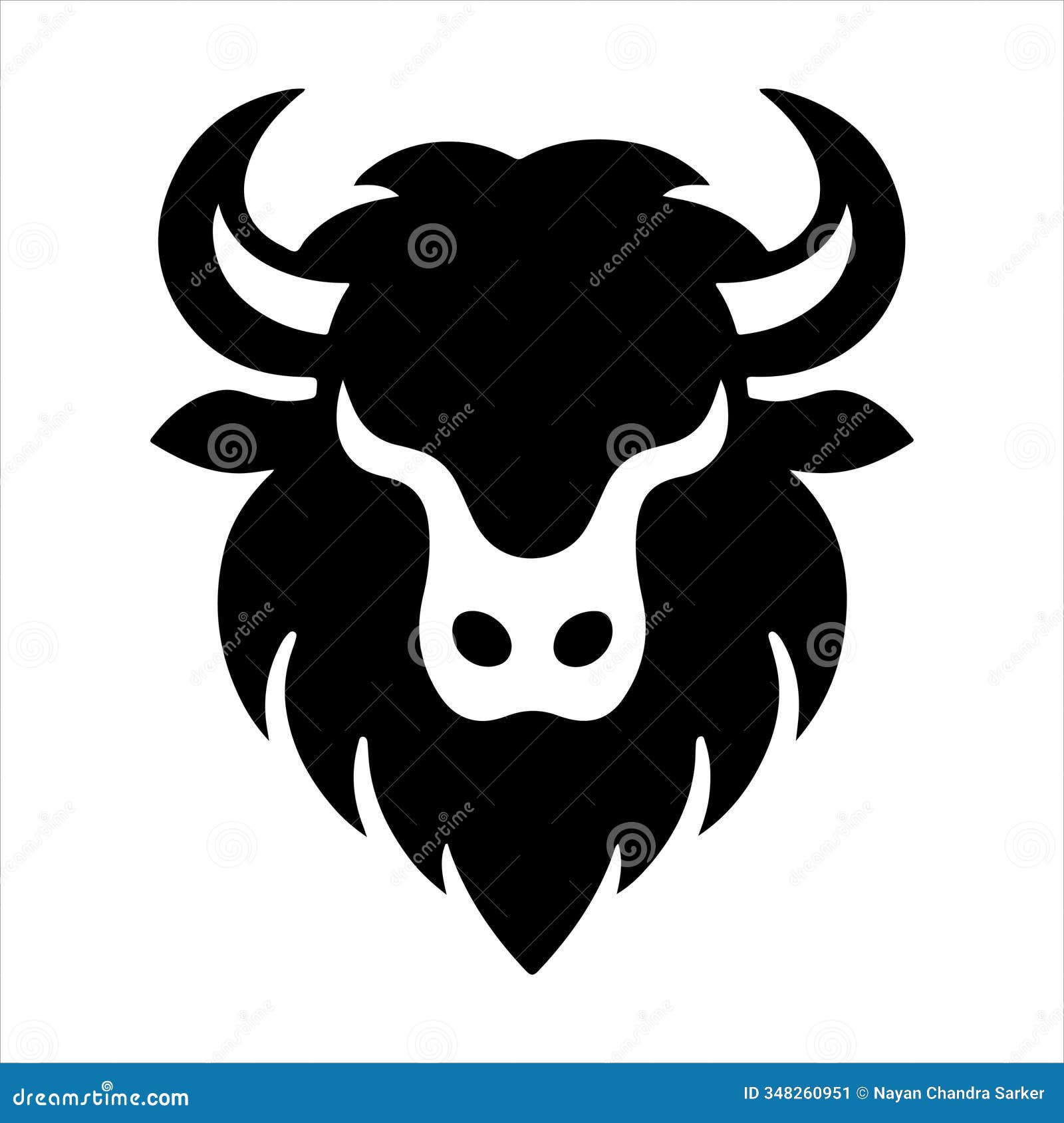 Bison Bull Buffalo Angus Silhouette Vintage Retro Logo, Buffalo ...