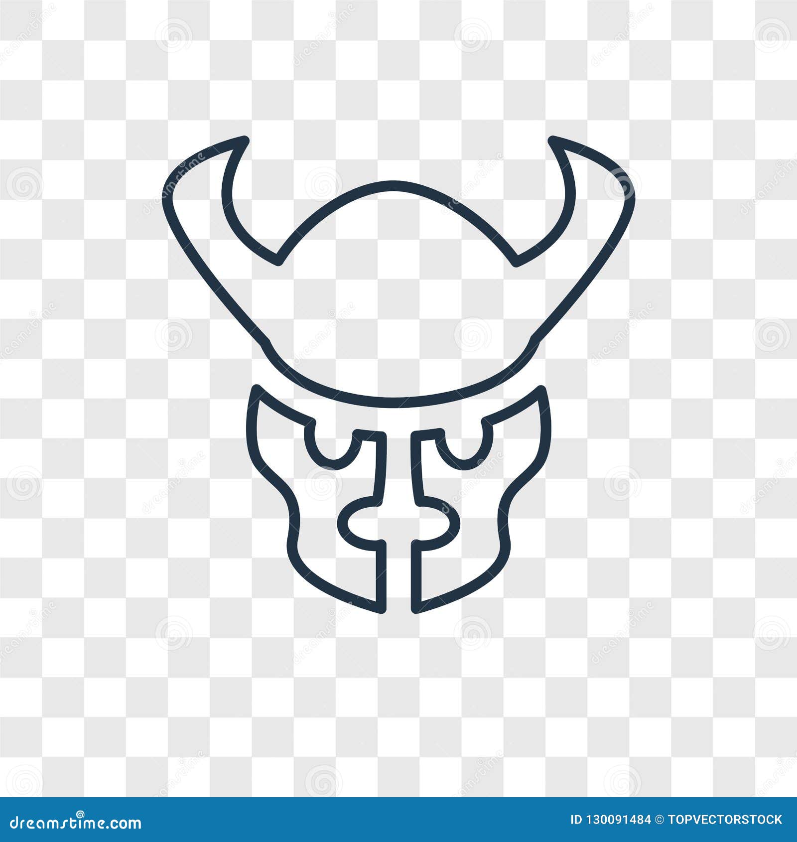 Bison Concept Vector Linear Icon Isolated on Transparent Background ...