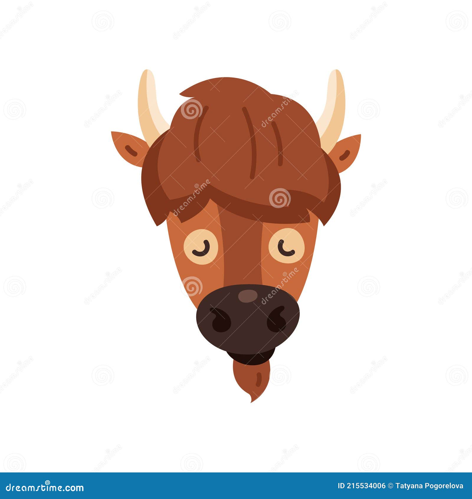 Bison Icon. Vector Illustration of American Bison, Standing in Profile ...