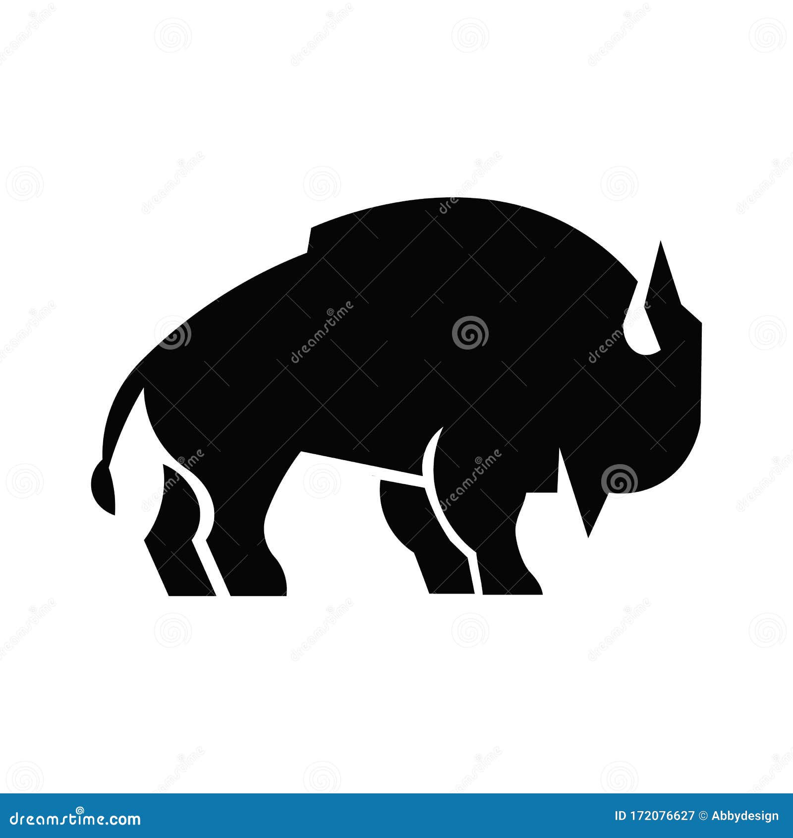 Bison Icon Vector Isolated On White Background, Logo Concept Of ...